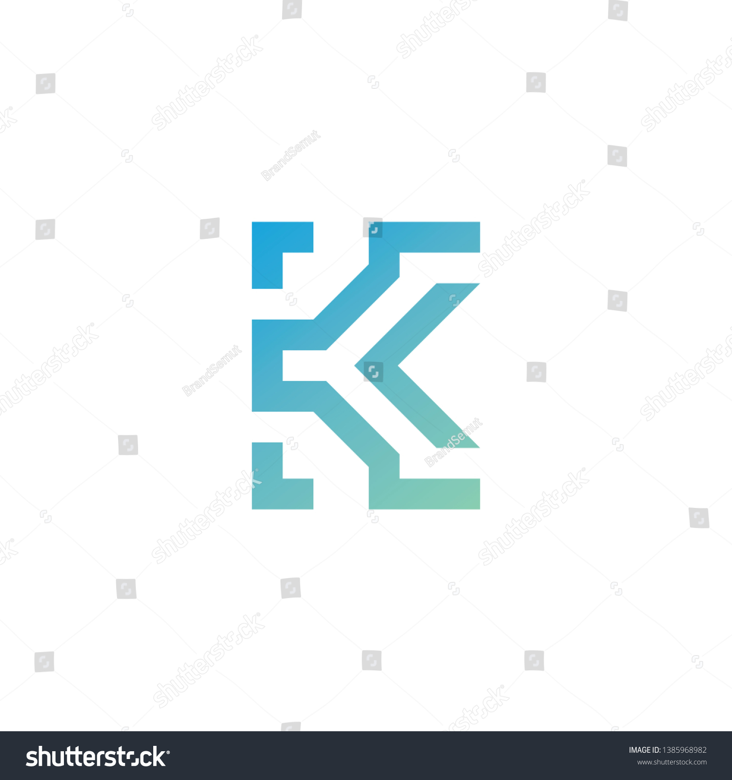Modern Letter K Logo Vector Logo Stock Vector (Royalty Free) 1385968982 ...