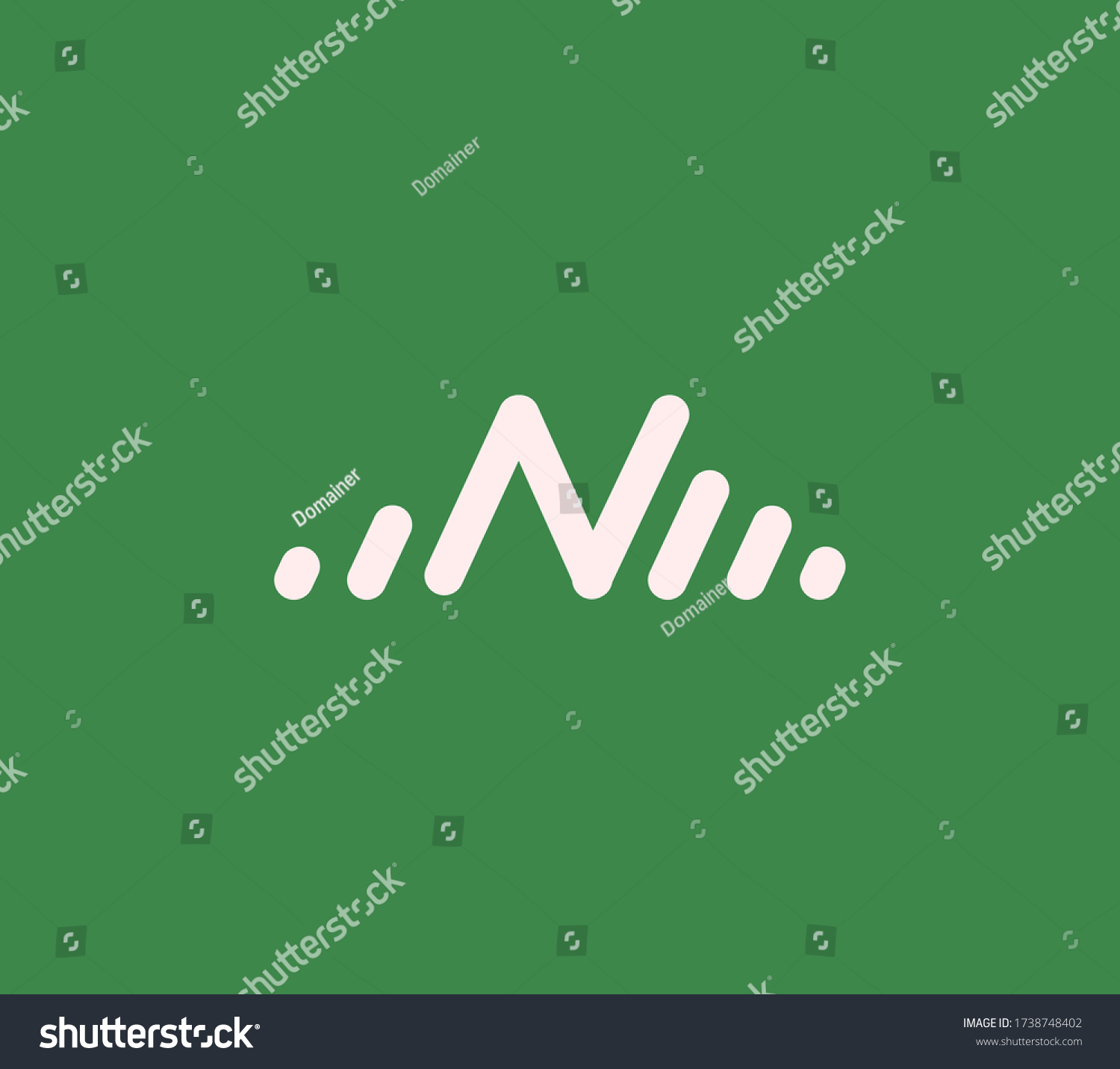 Modern Letter N Chart Elements Vector Stock Vector (Royalty Free ...