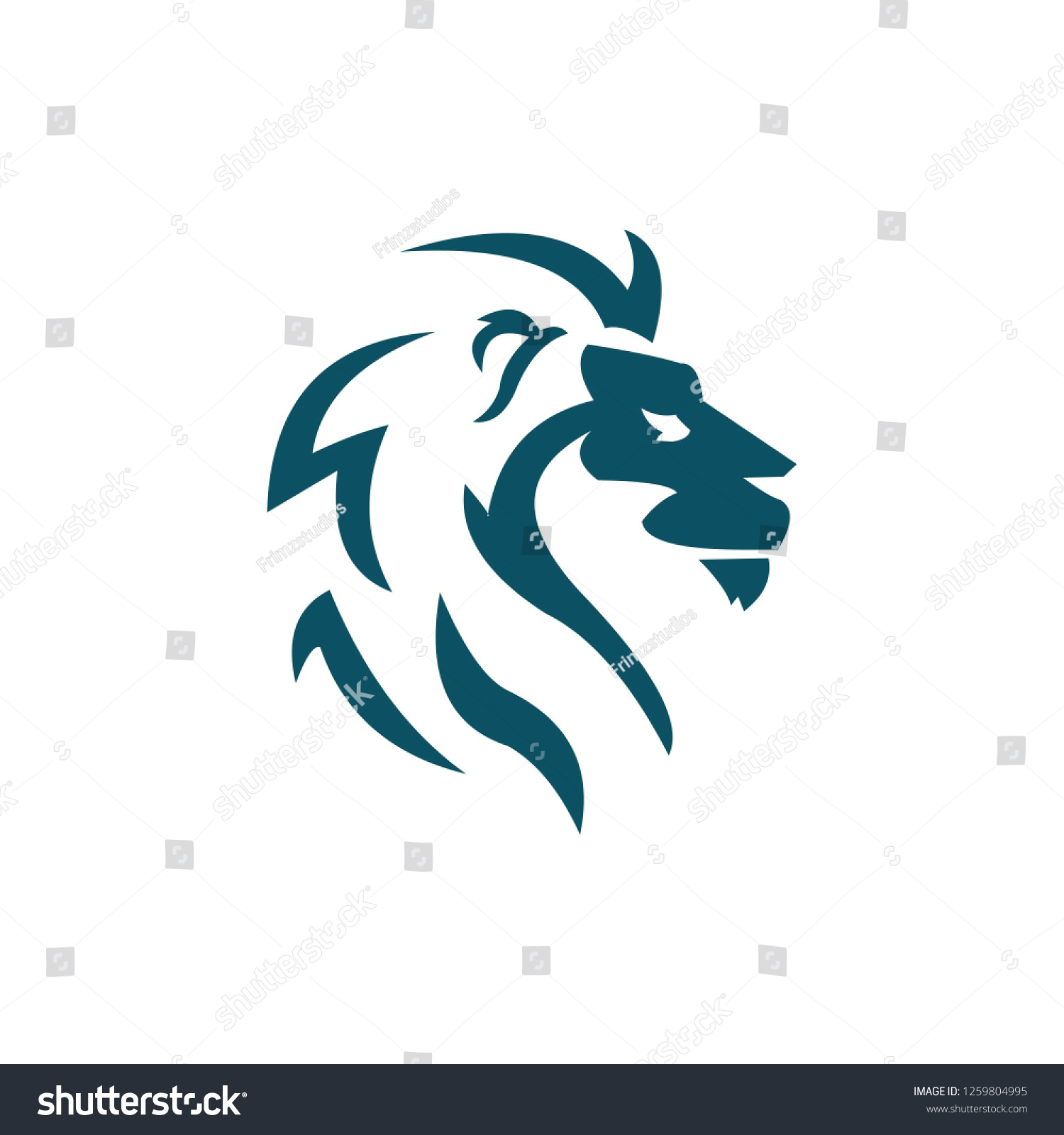 Modern Lion Logo Stock Vector (Royalty Free) 1259804995 | Shutterstock