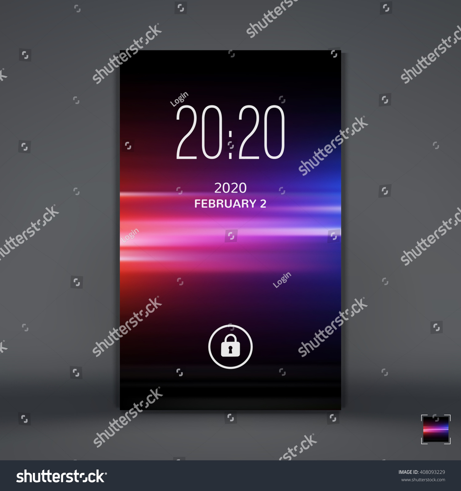 Modern Lock Screen Mobile Apps Mobile Stock Vector 408093229 - Shutterstock