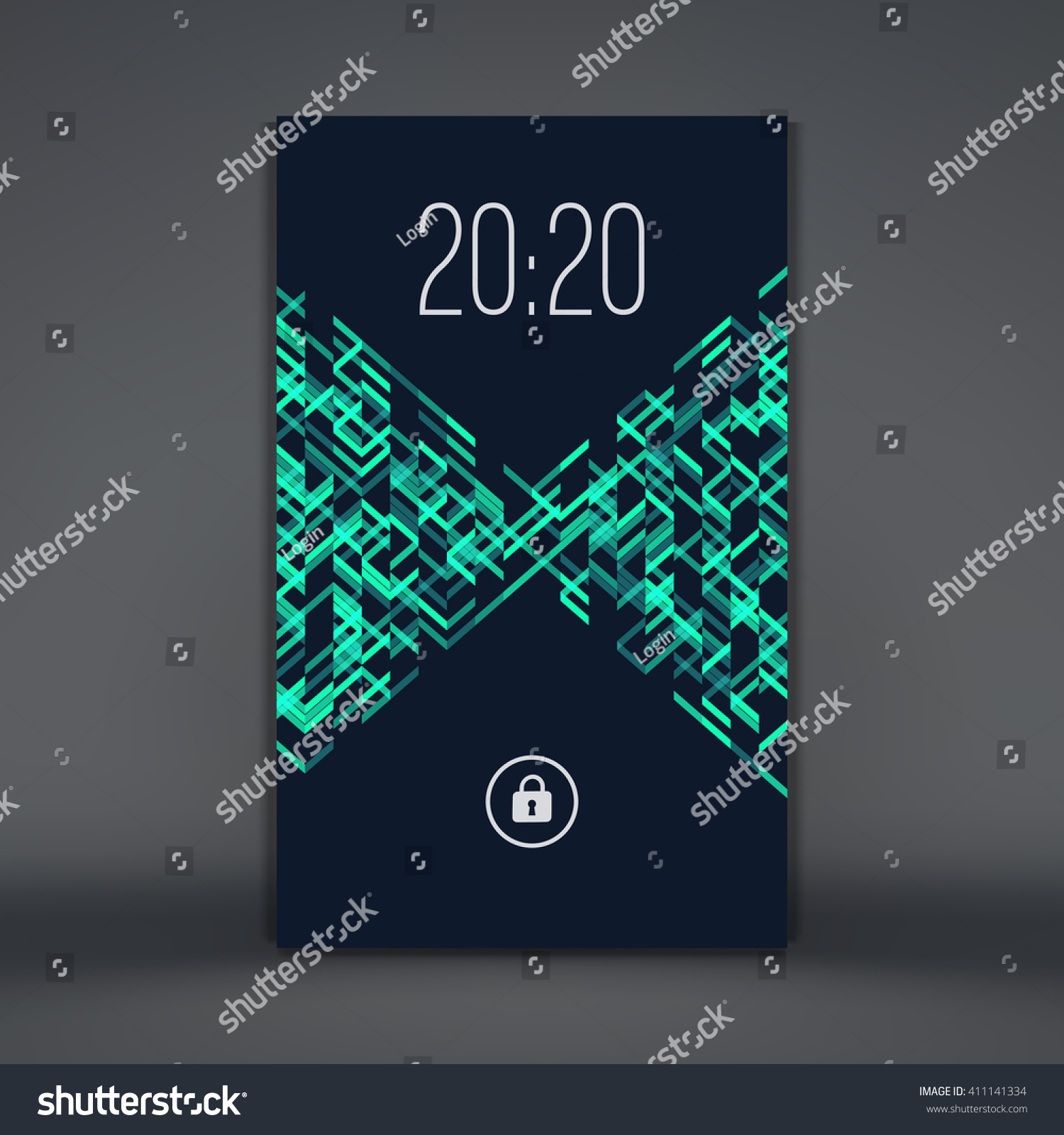 Modern Lock Screen Mobile Apps Vector Stock Vector (Royalty Free ...