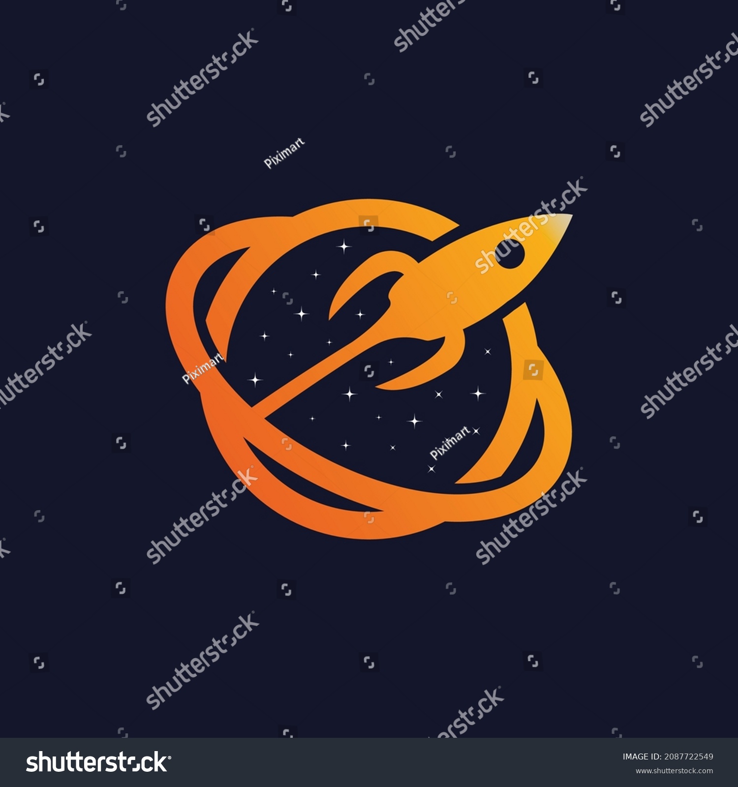 Modern Logo Design Template Rocket Ship Stock Vector (Royalty Free ...