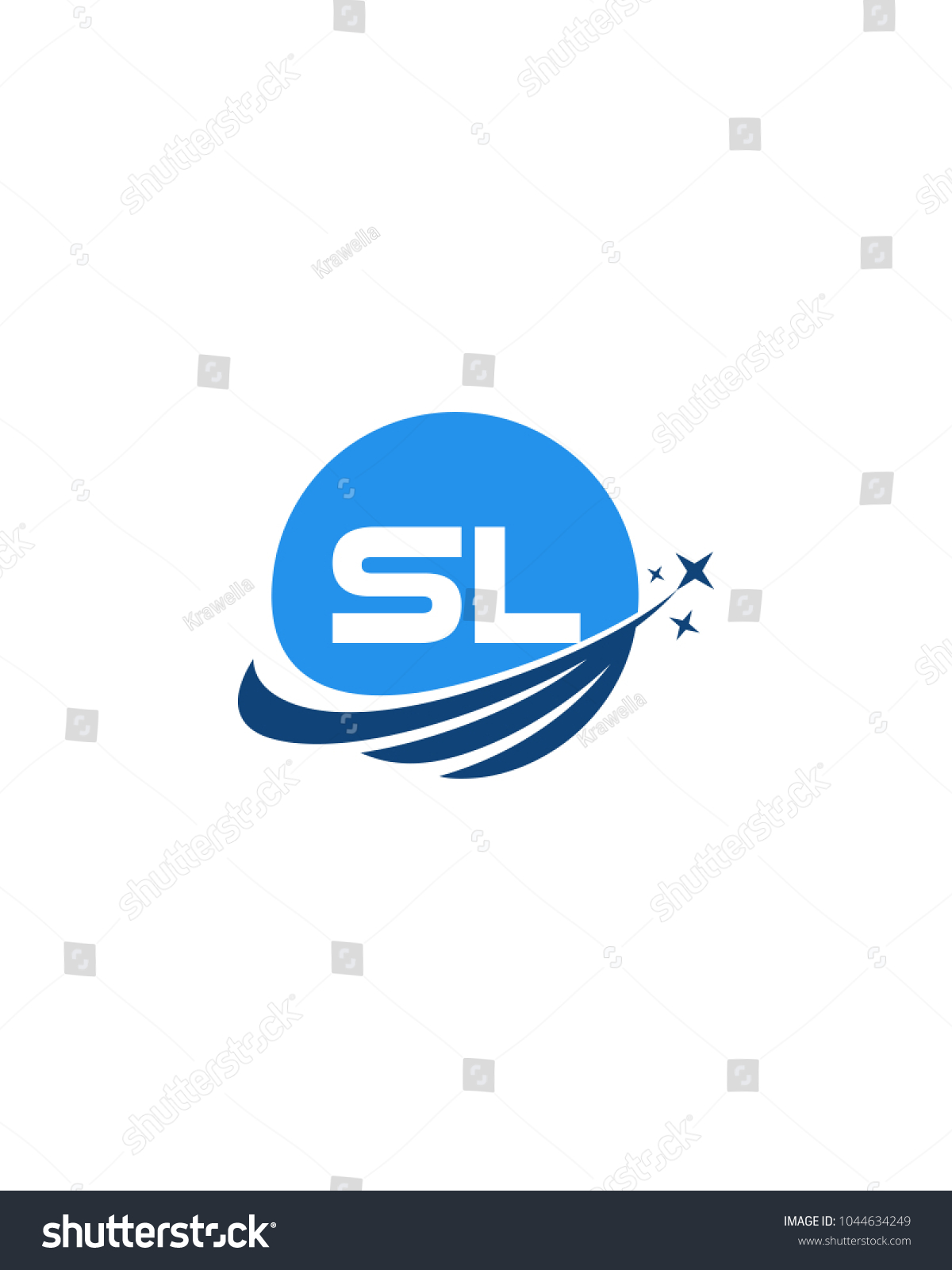 Modern Logo Solution Letter Sl Stock Vector (Royalty Free) 1044634249