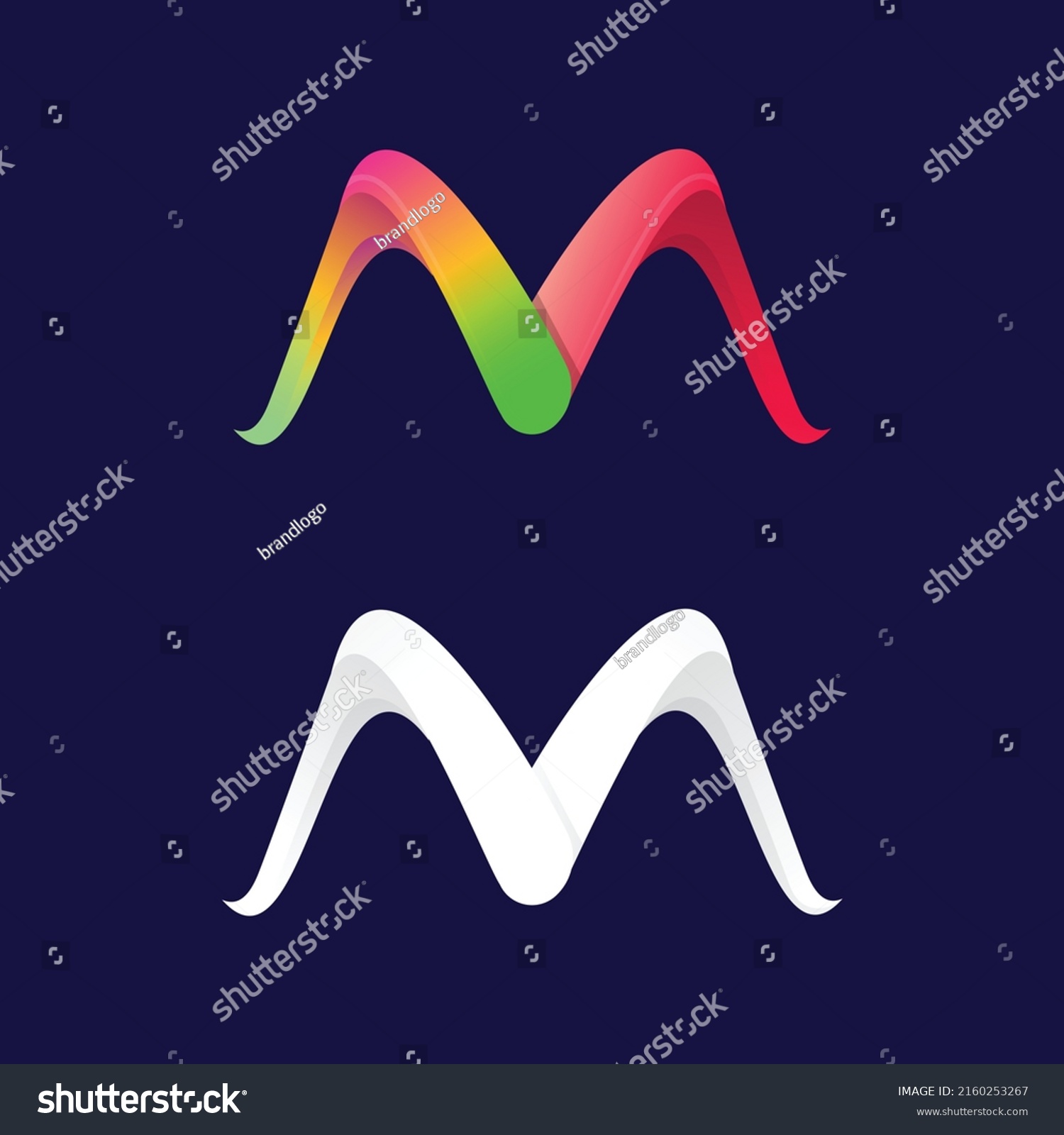 Modern M Latter Logo Design Stock Vector (Royalty Free) 2160253267 ...