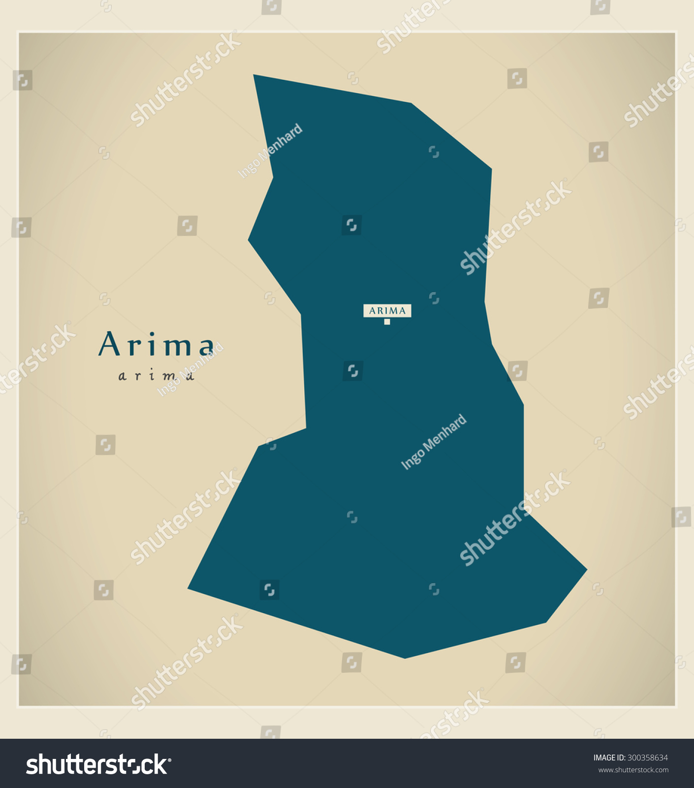 Modern Map Arima Tt Stock Vector (Royalty Free) 300358634