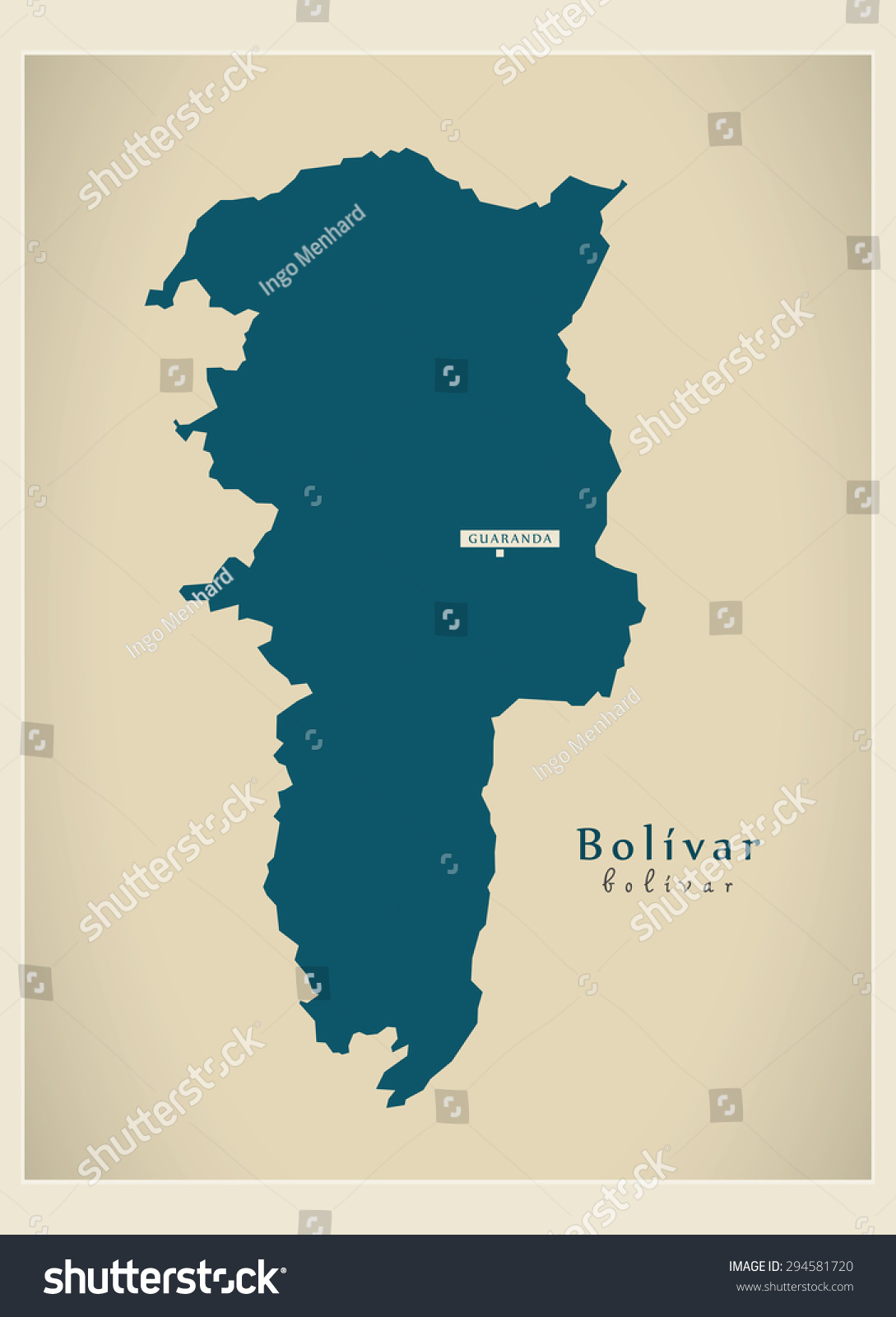 Modern Map Bolivar Ec Stock Vector (Royalty Free) 294581720 | Shutterstock