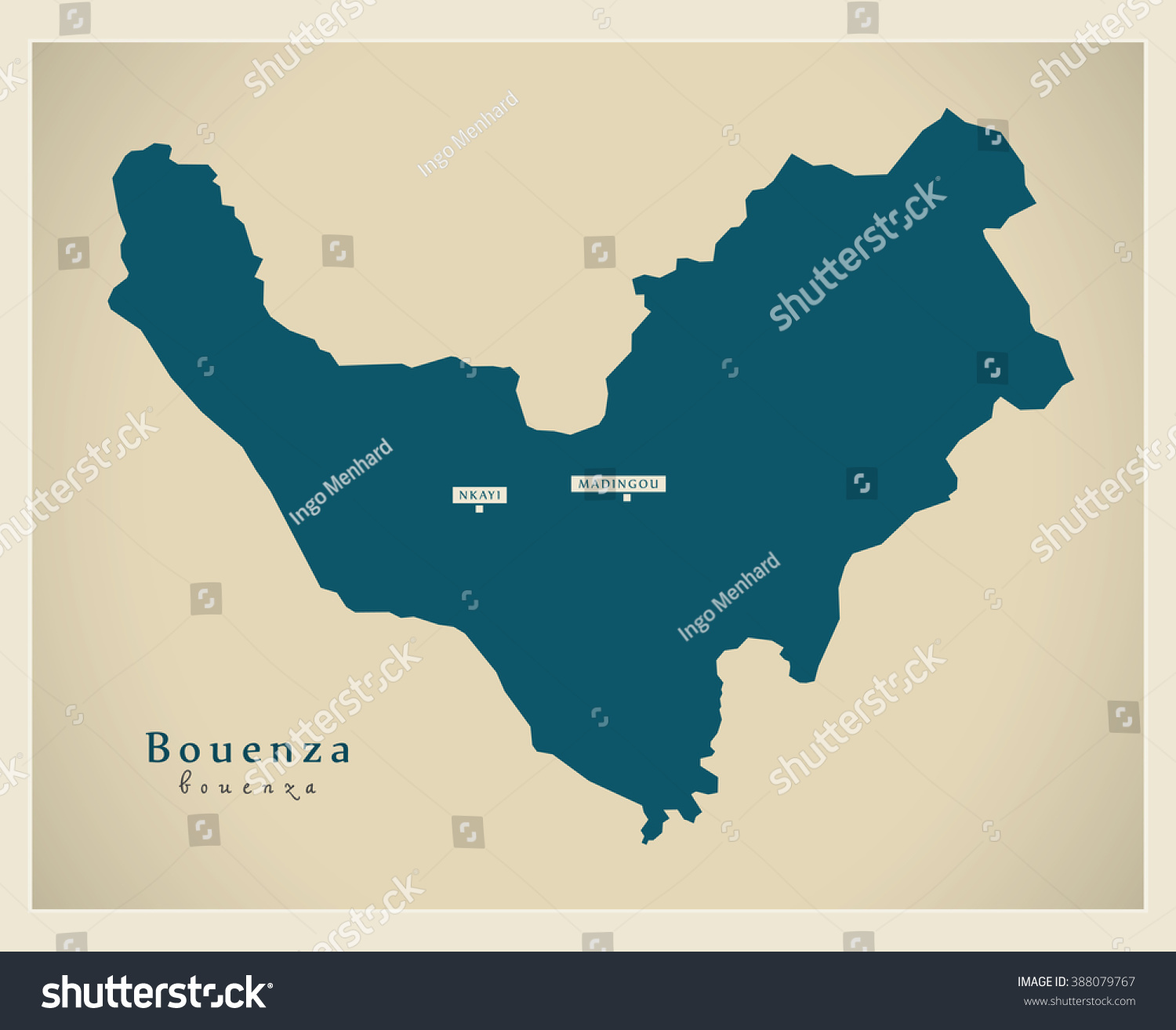 Modern Map Bouenza Cg Stock Vector (Royalty Free) 388079767 | Shutterstock