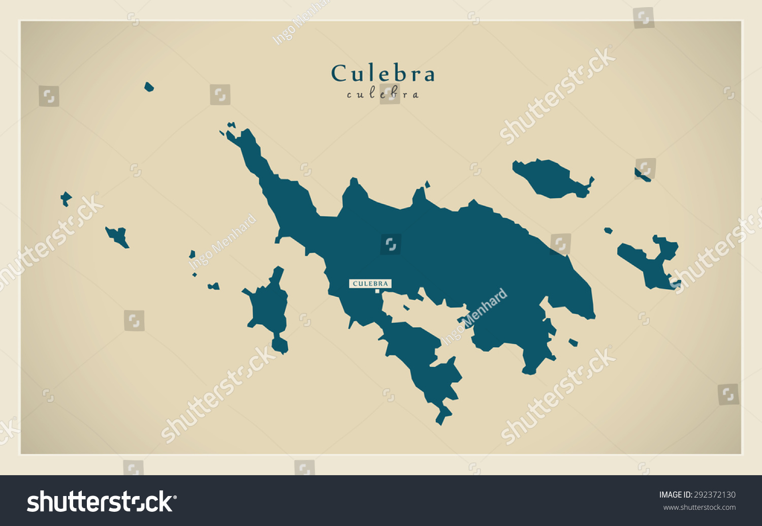 Modern Map - Culebra Pr Stock Vector 292372130 : Shutterstock