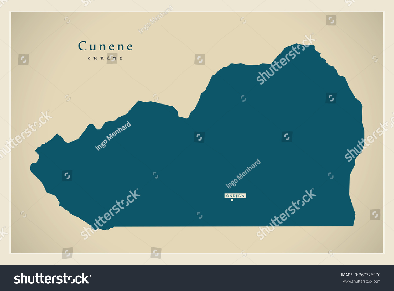 Modern Map Cunene Ao Stock Vector (Royalty Free) 367726970 | Shutterstock