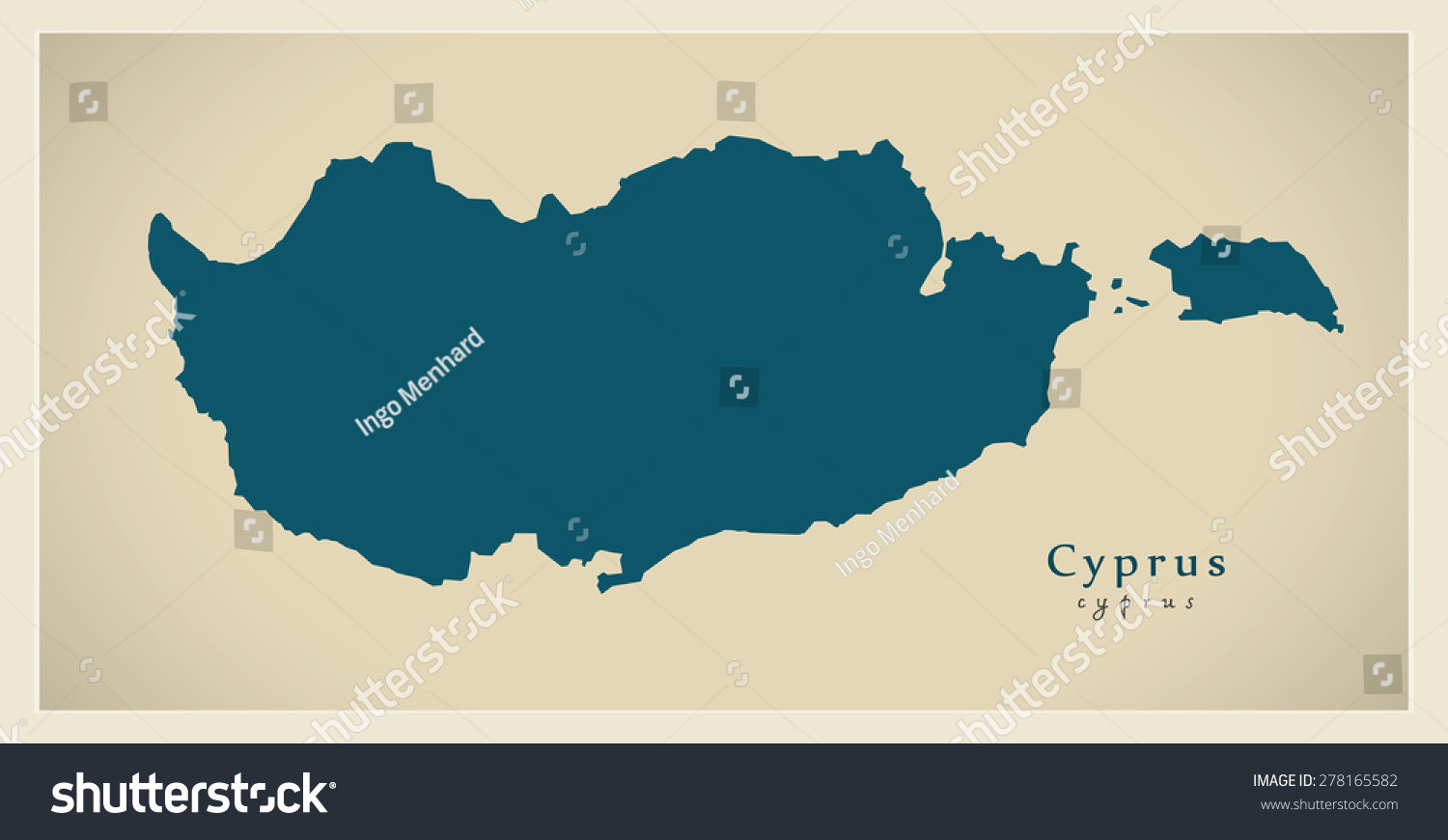 Modern Map Cyprus Cy Stock Vector (Royalty Free) 278165582 | Shutterstock