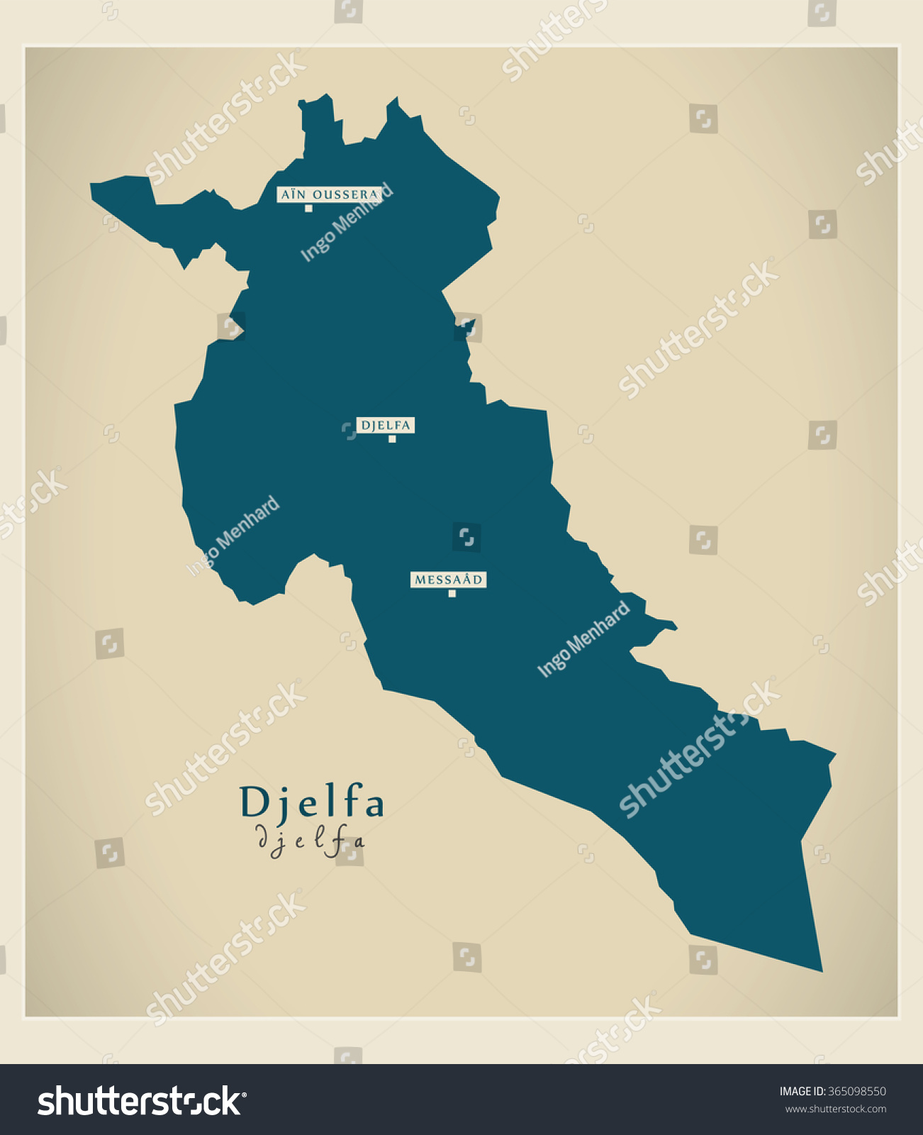 Modern Map Djelfa Dz Stock Vector (Royalty Free) 365098550