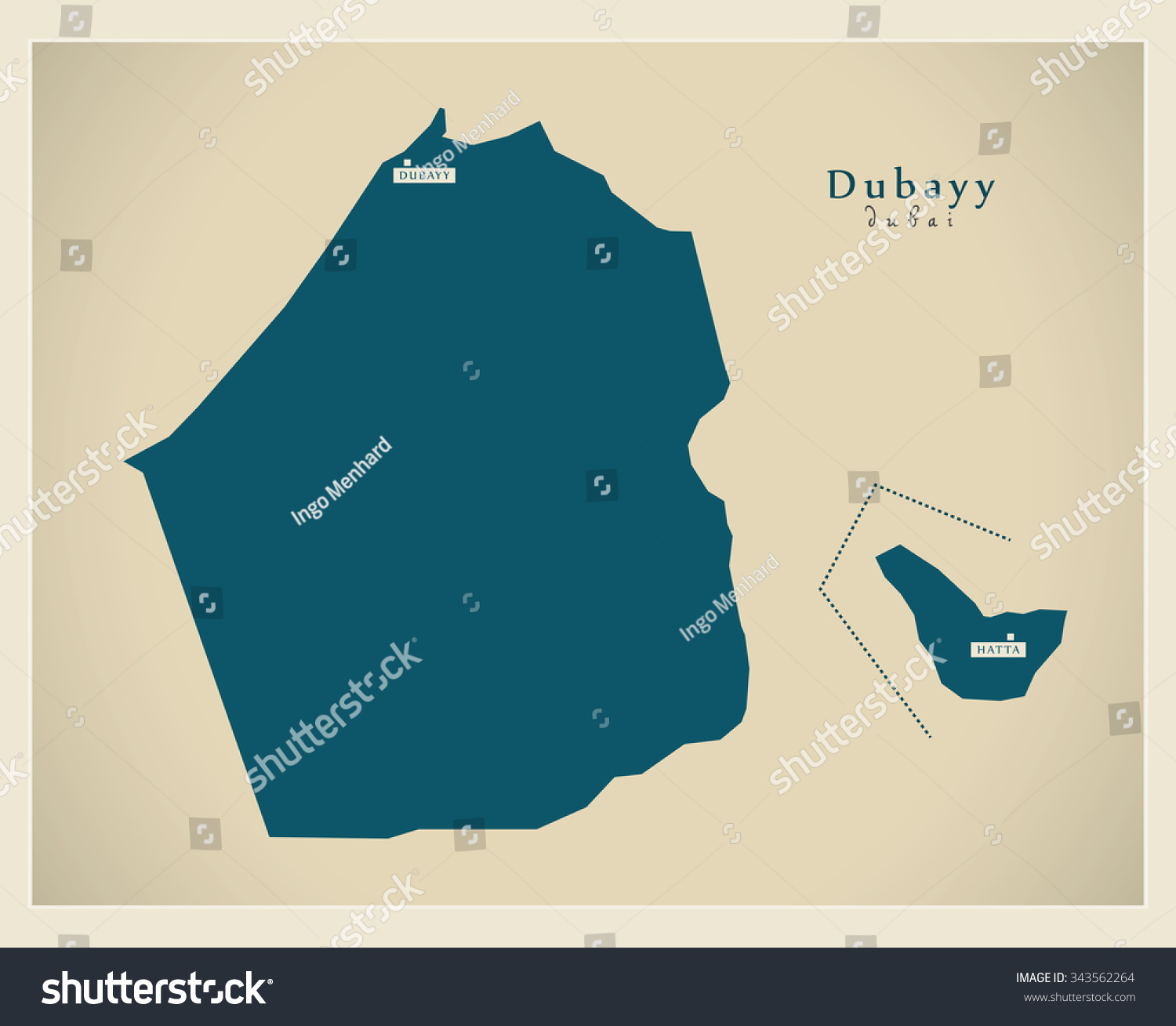 Modern Map Dubayy Ae Stock Vector (Royalty Free) 343562264 | Shutterstock