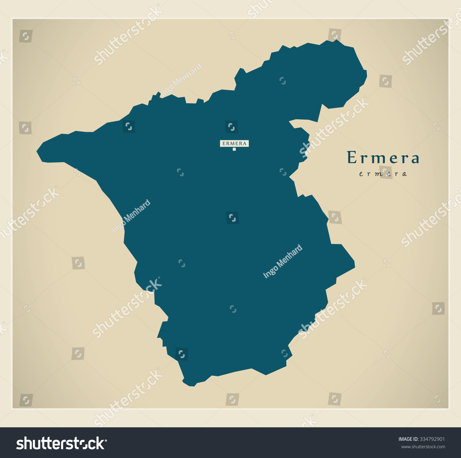 Modern Map Ermera Tl Stock Vector (Royalty Free) 334792901
