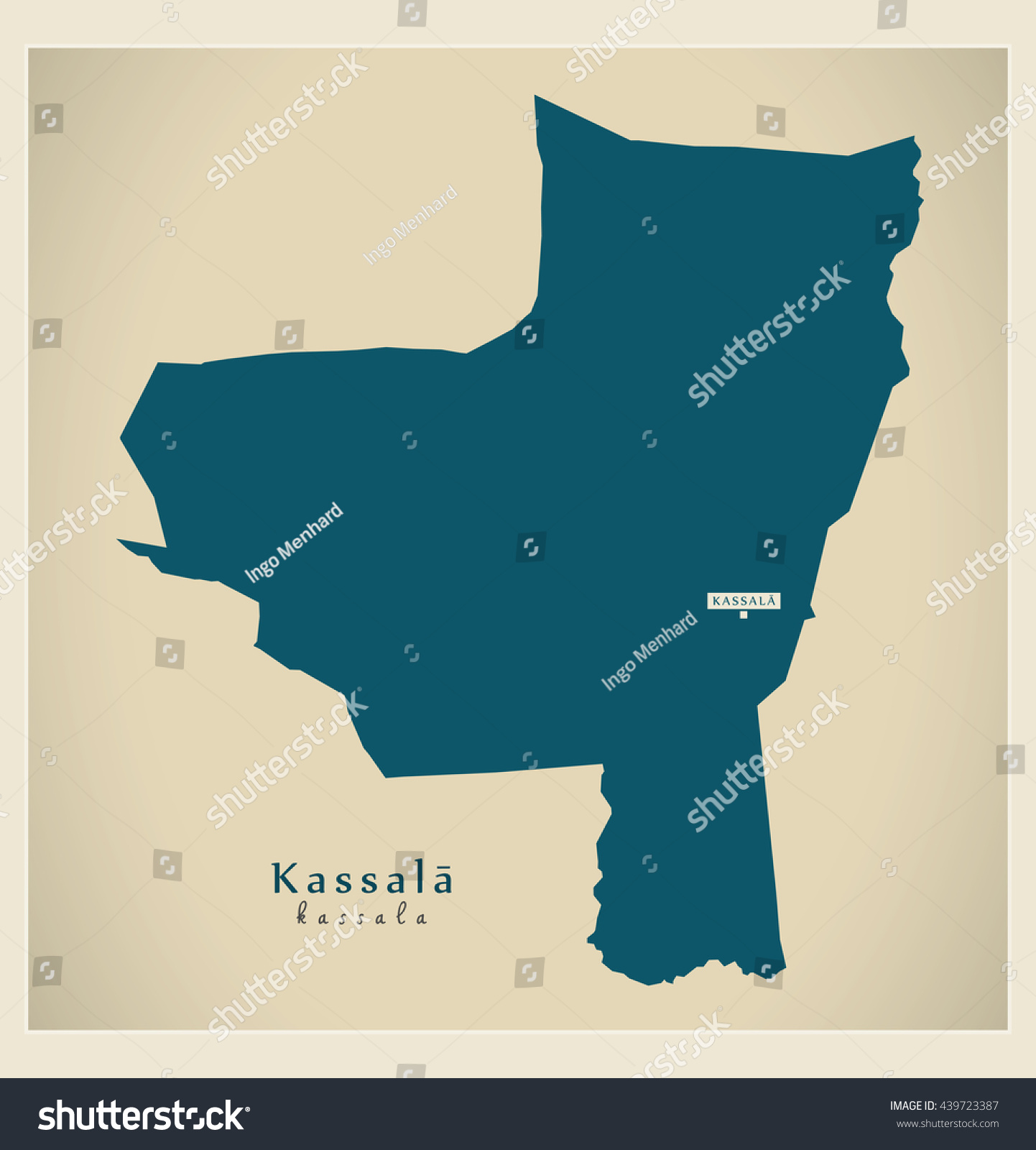 Modern Map Kassala Sd Stock Vector (Royalty Free) 439723387