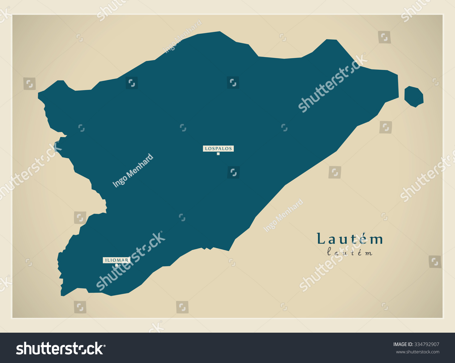 Modern Map Lautem Tl Stock Vector (Royalty Free) 334792907 | Shutterstock