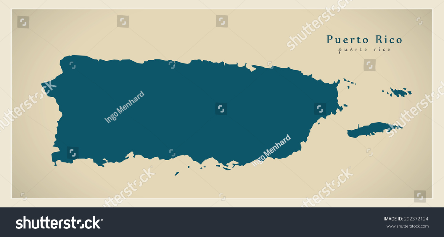 Modern Map Puerto Rico Pr Stock Vector (Royalty Free) 292372124