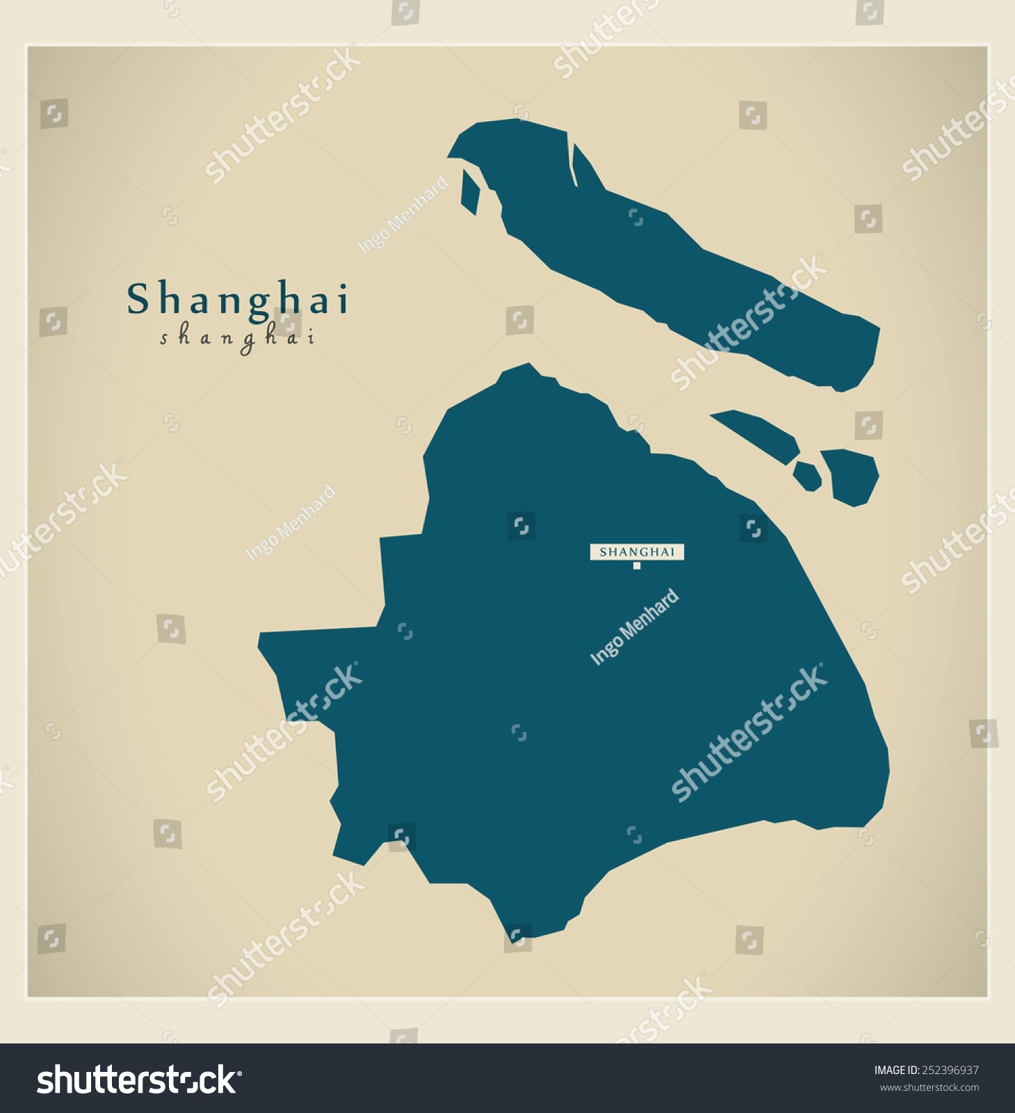 Modern Map Shanghai Cn Stock Vector (Royalty Free) 252396937 | Shutterstock