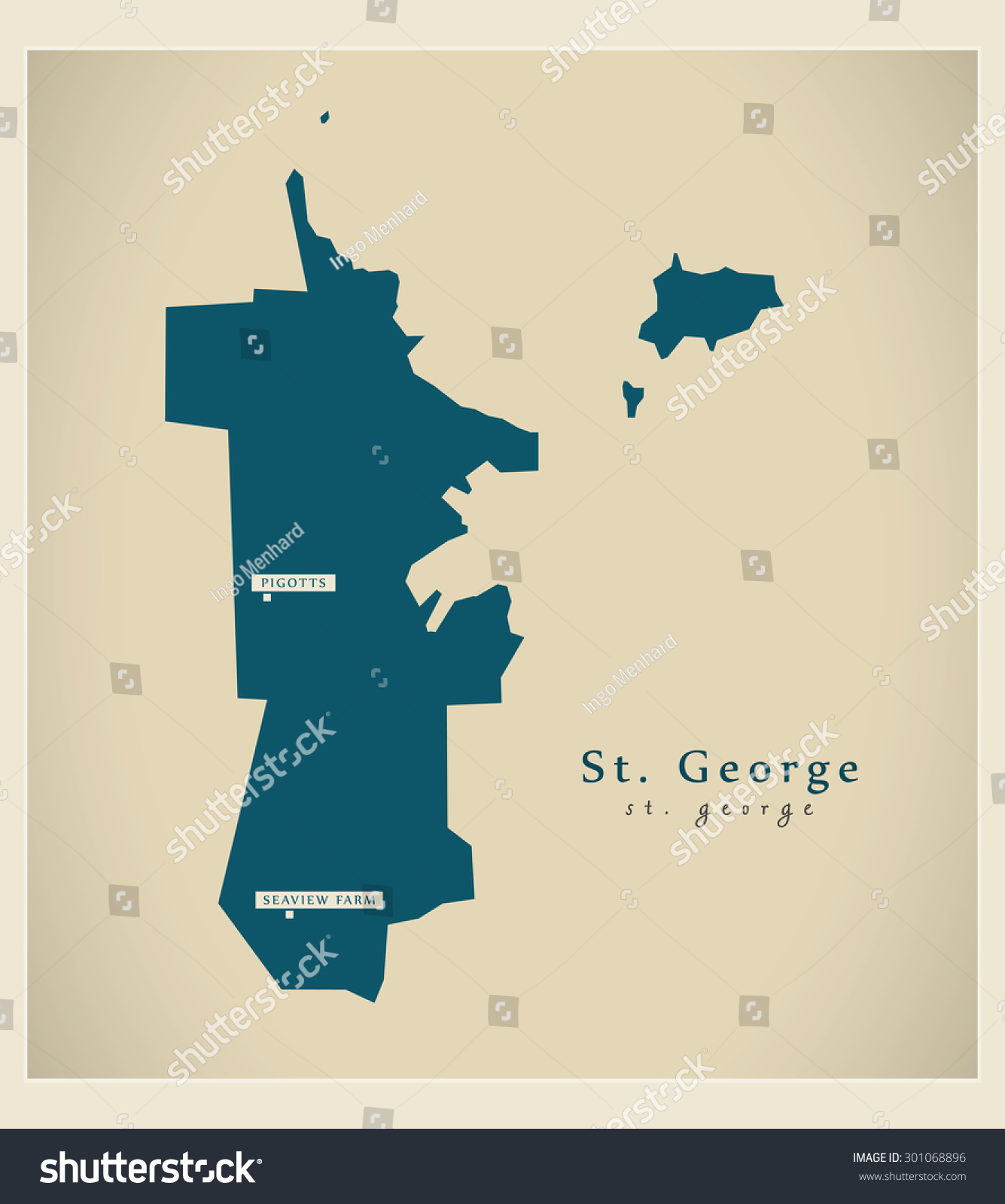 Modern Map St George Ag Stock Vector (Royalty Free) 301068896