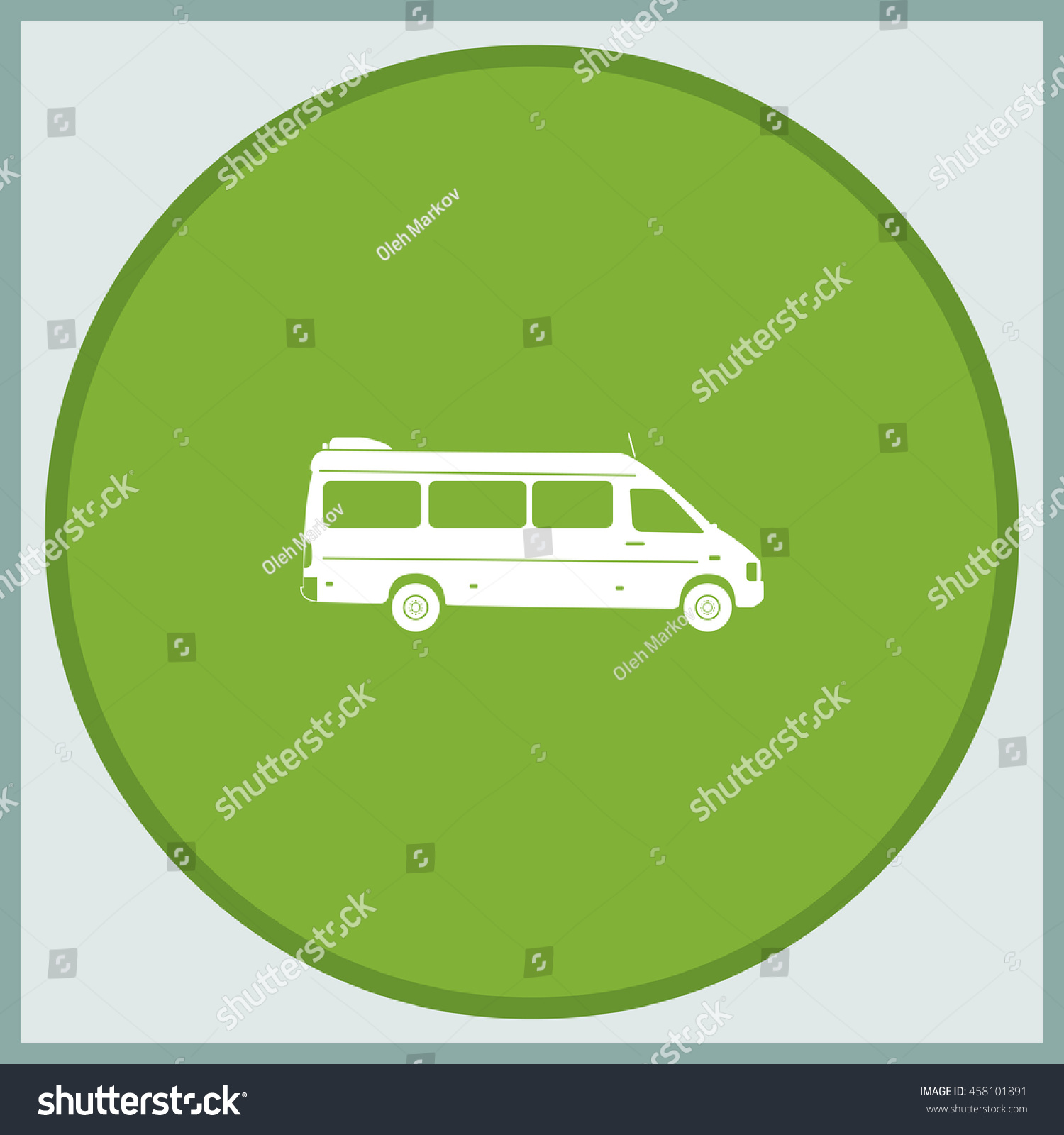 Modern Minibus Icon Stock Vector (Royalty Free) 458101891 | Shutterstock