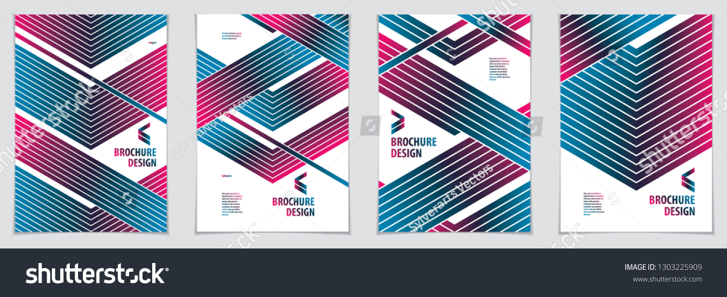 Modern Minimal Template Brochures Leaflets Posters Stock Vector ...