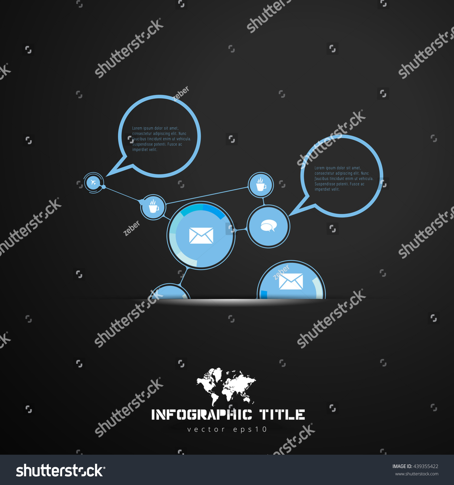 Modern Minimalistic Infographics Graph Vector Illustration Stock Vector ...