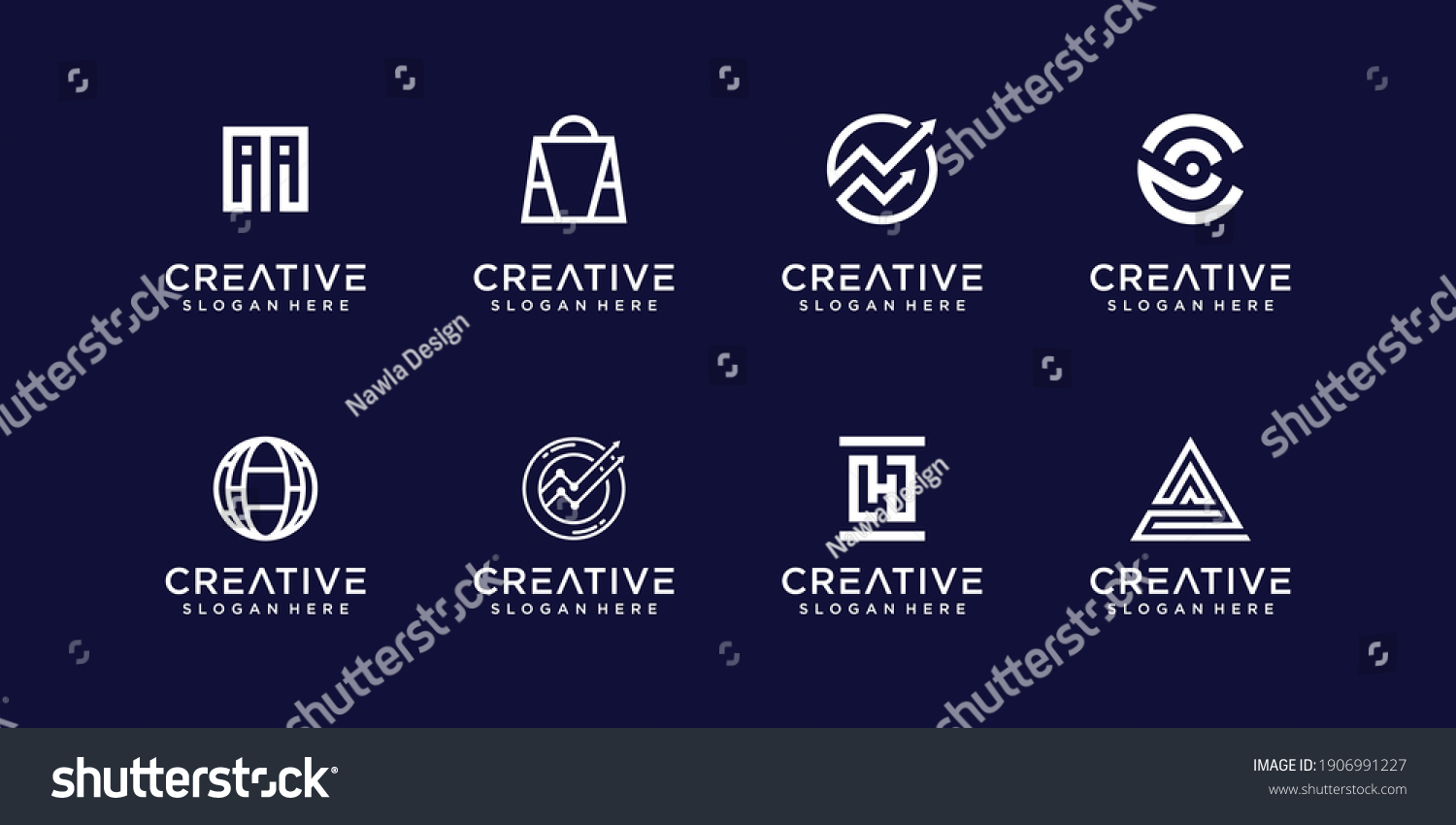 Modern Monogram Abstract Logo Design Collection: เวกเตอร์สต็อก (ปลอดค่า ...