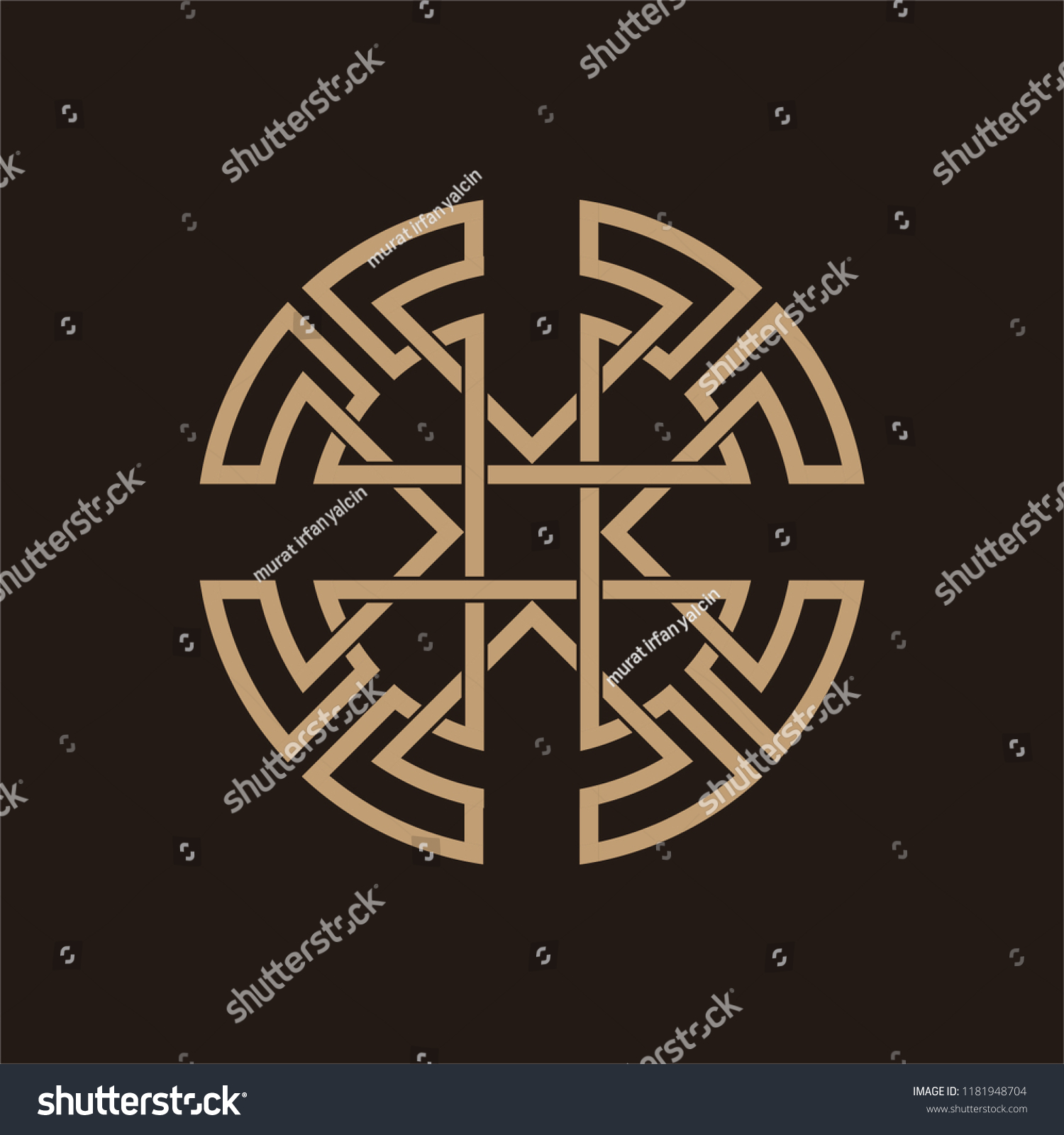 Modern Motif Vector Drawing Stock Vector (Royalty Free) 1181948704