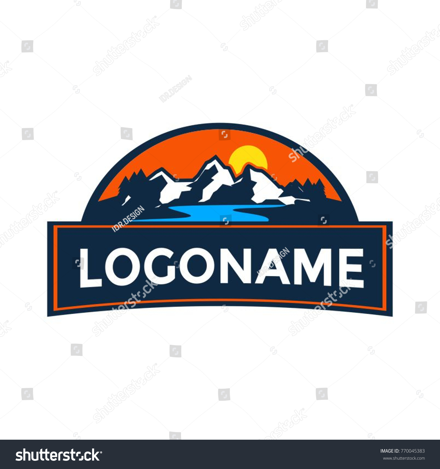 Modern Mountain Adventure Logo Vector Stock Vector (Royalty Free) 770045383