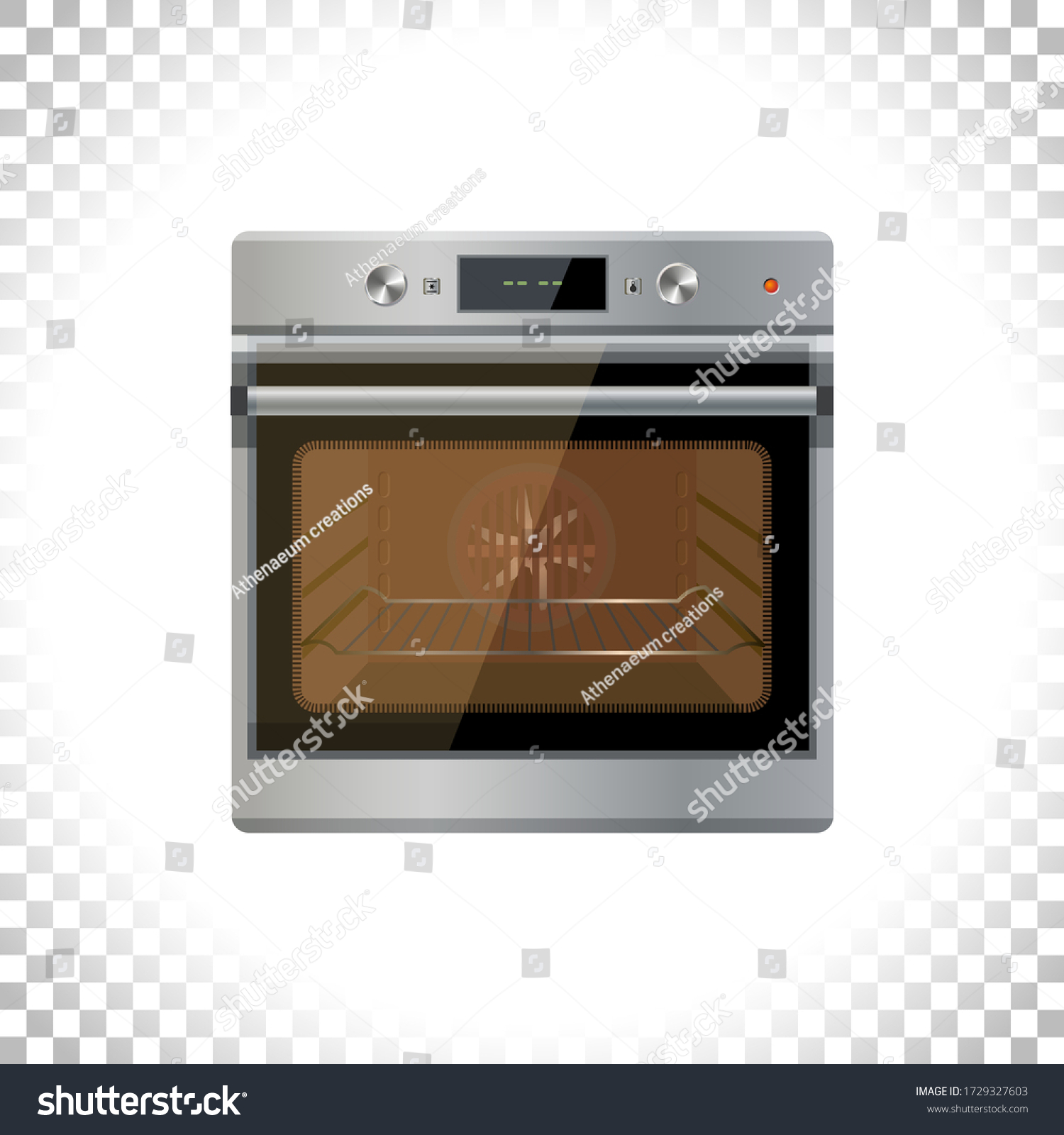 Modern Multi Function Oven Digital Display 库存矢量图（免版税）1729327603 ...