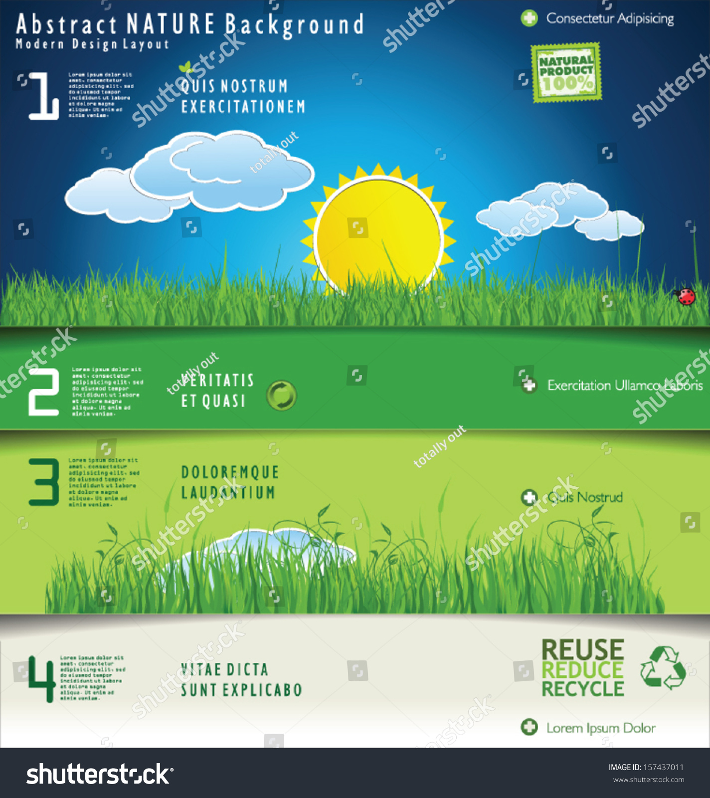 Modern Nature Design Layout Stock Vector (Royalty Free) 157437011