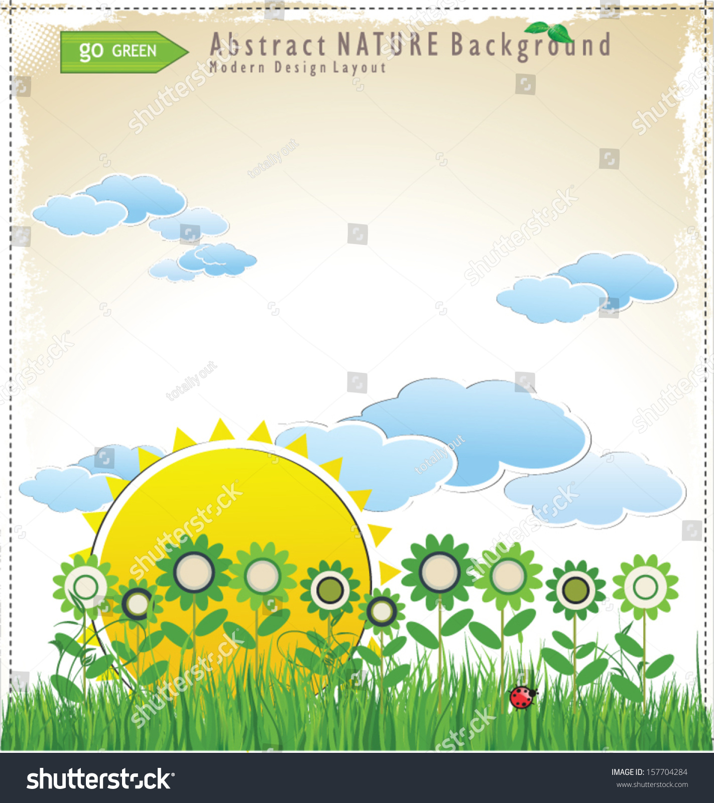 Modern Nature Design Layout Stock Vector (Royalty Free) 157704284 ...