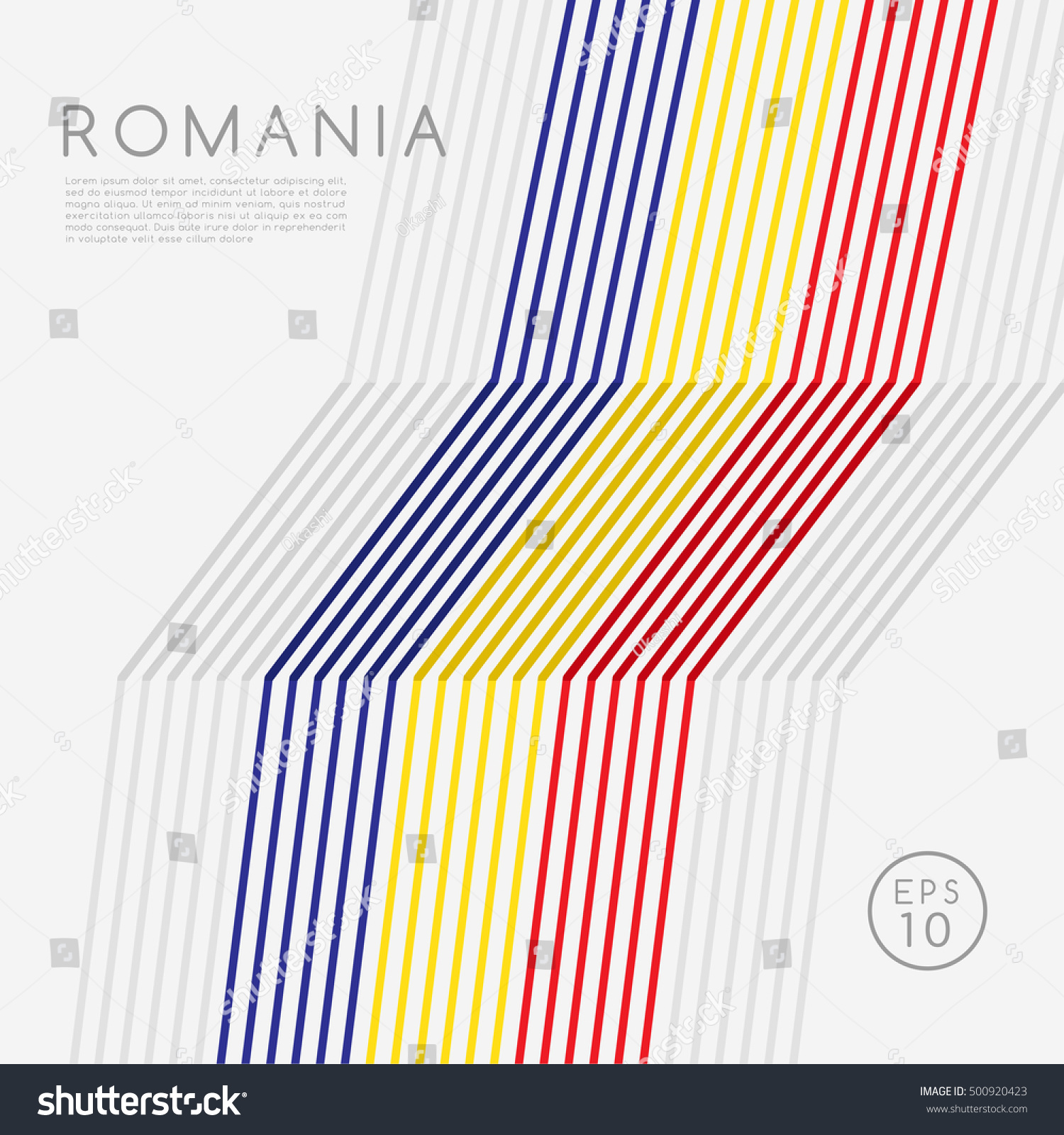 Modern Outlined Flag Poster Template Vector Stock Vector (Royalty Free ...