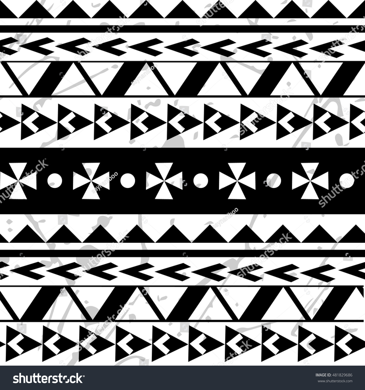 Modern Pattern Black White Vector Illustration: vector de stock (libre ...