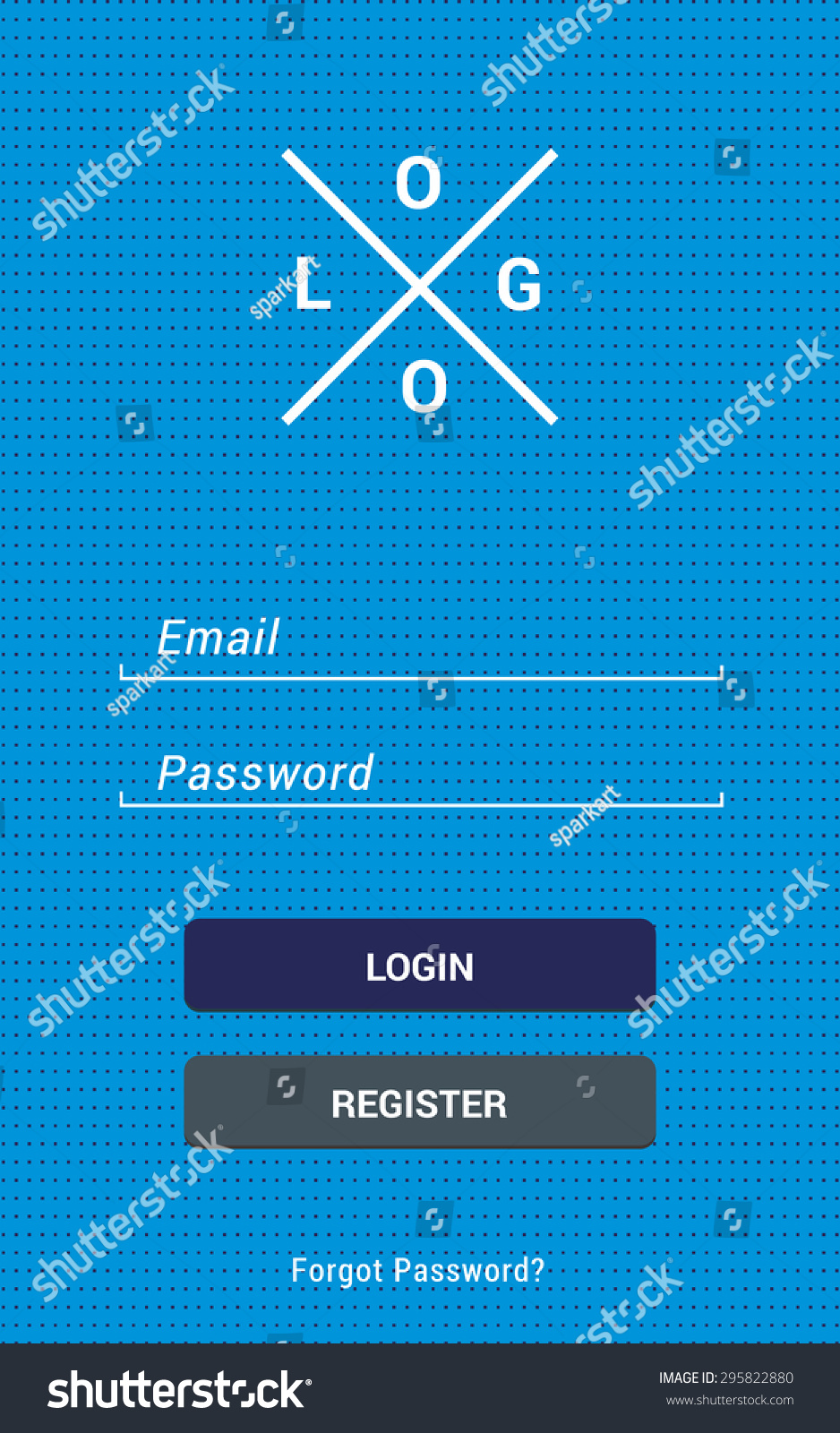 Modern Plan Clean Login Screen Design Stock Vector (Royalty Free ...