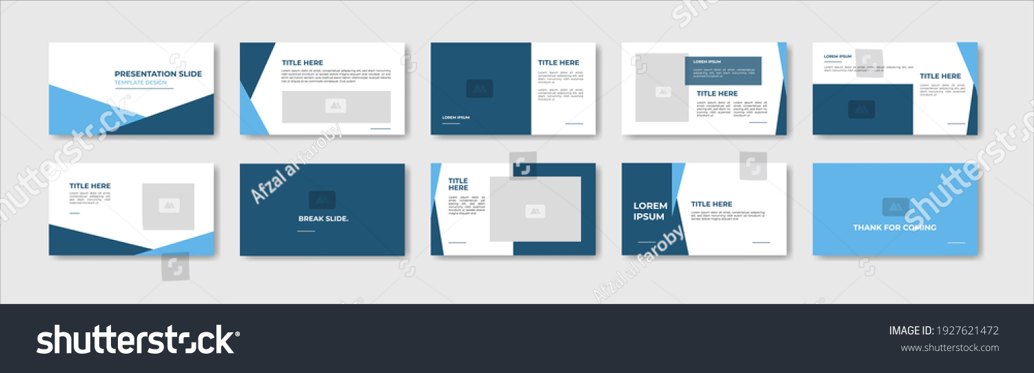 Modern Presentation Slide Minimal Design Template 库存矢量图（免版税）1927621472 ...