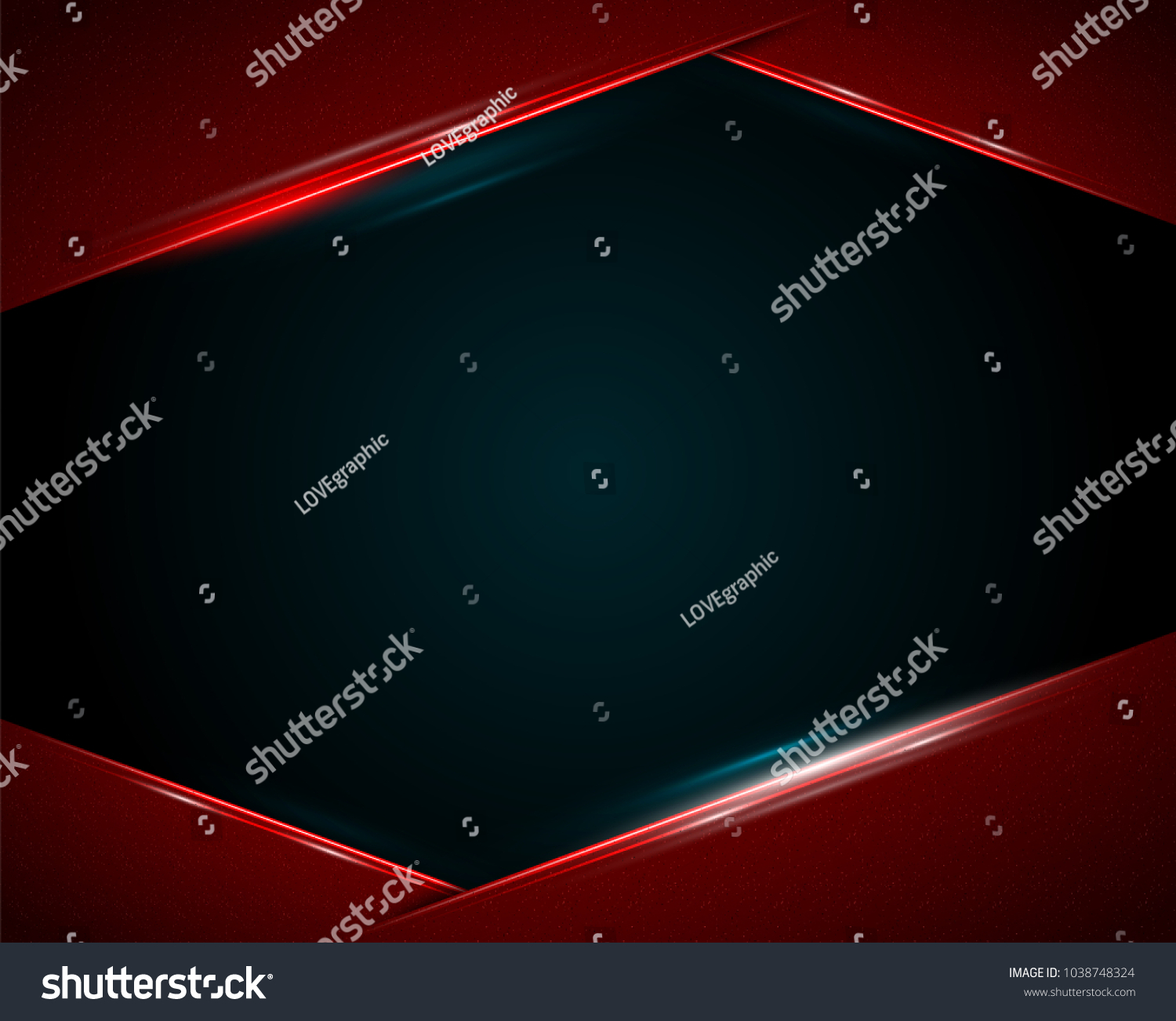 Modern Red Dark Background Vector Illustration Stock Vector (Royalty ...
