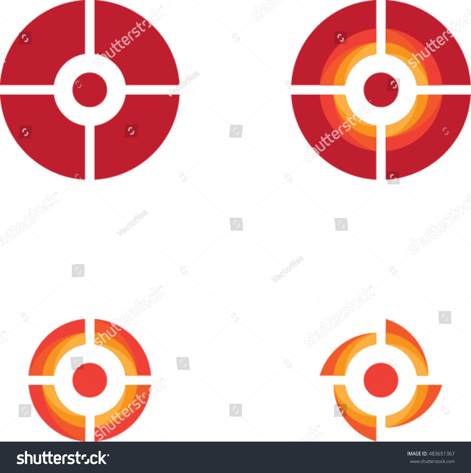 Modern Red Target Icon Stock Vector (Royalty Free) 483651367 | Shutterstock