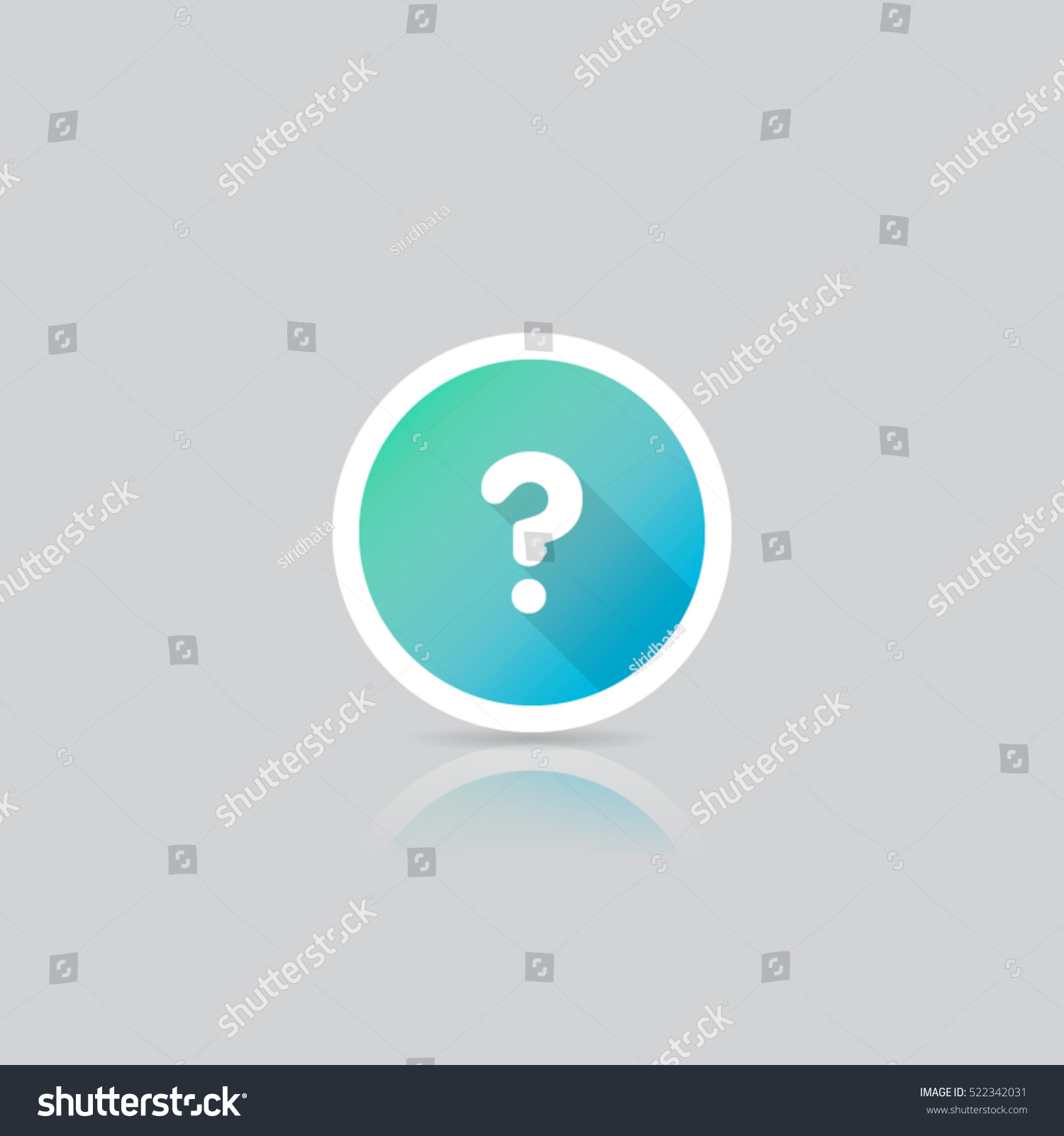 Modern Round Question Mark Icon Stock Vector (Royalty Free) 522342031 ...