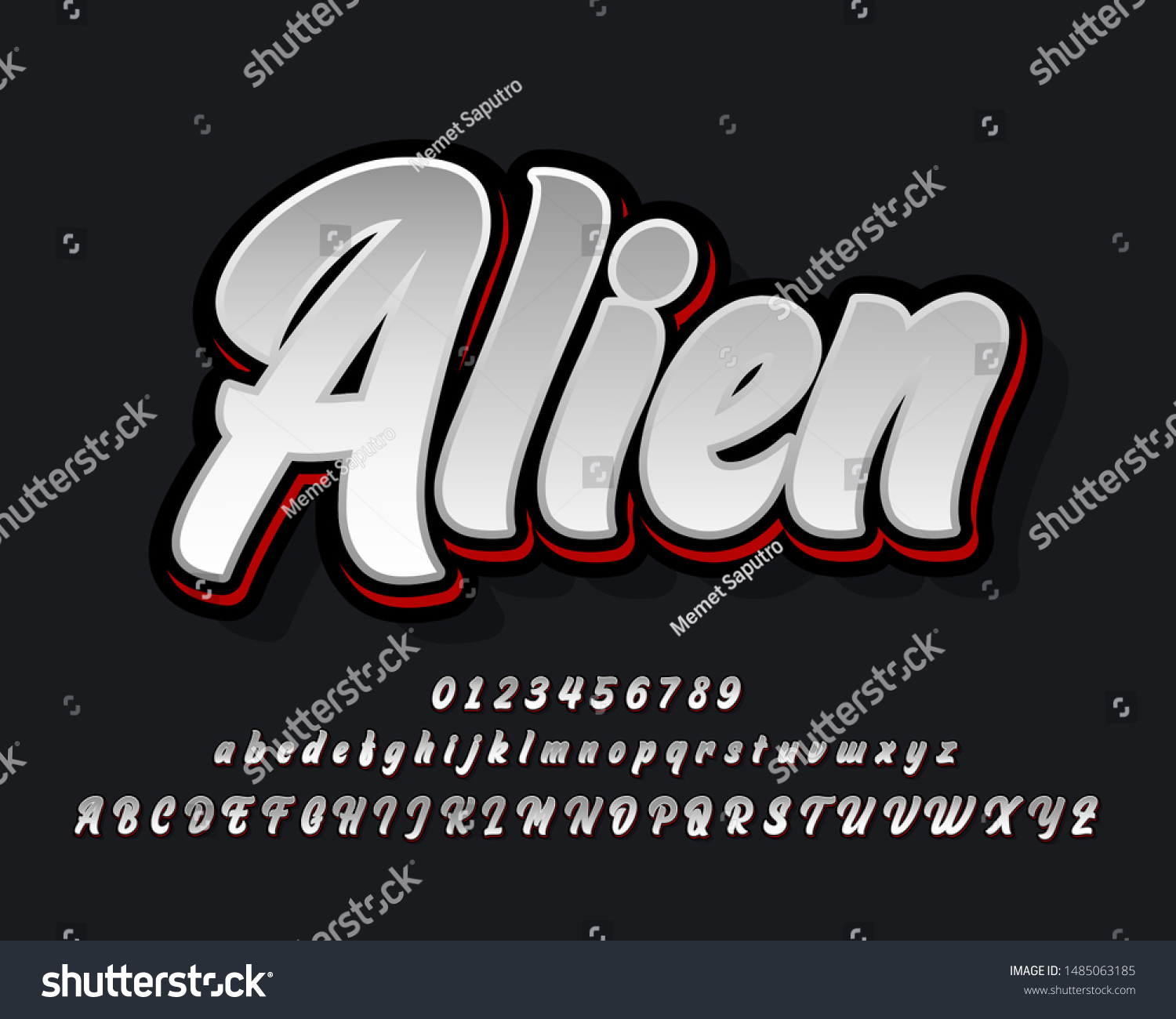Modern Script Alphabet Set Trendy Gradient Stock Vector (Royalty Free ...