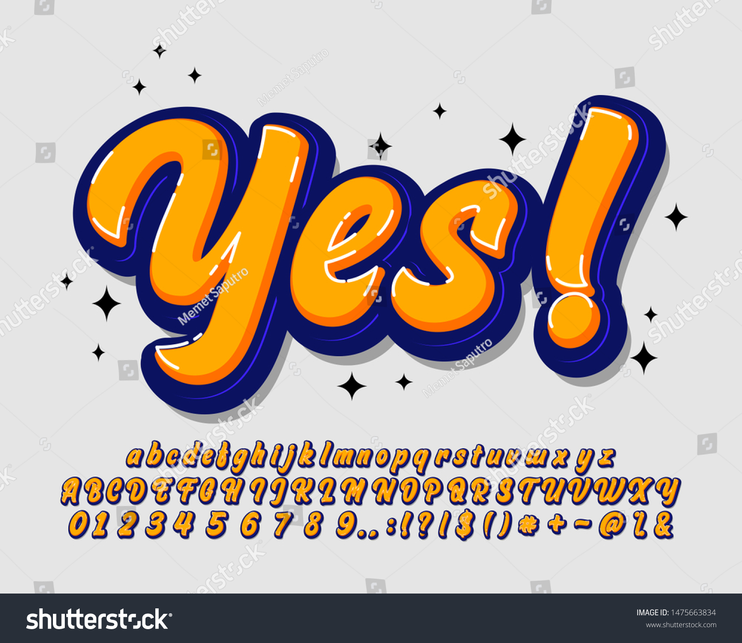 Modern Script Pop Art Style Stock Vector (Royalty Free) 1475663834 ...