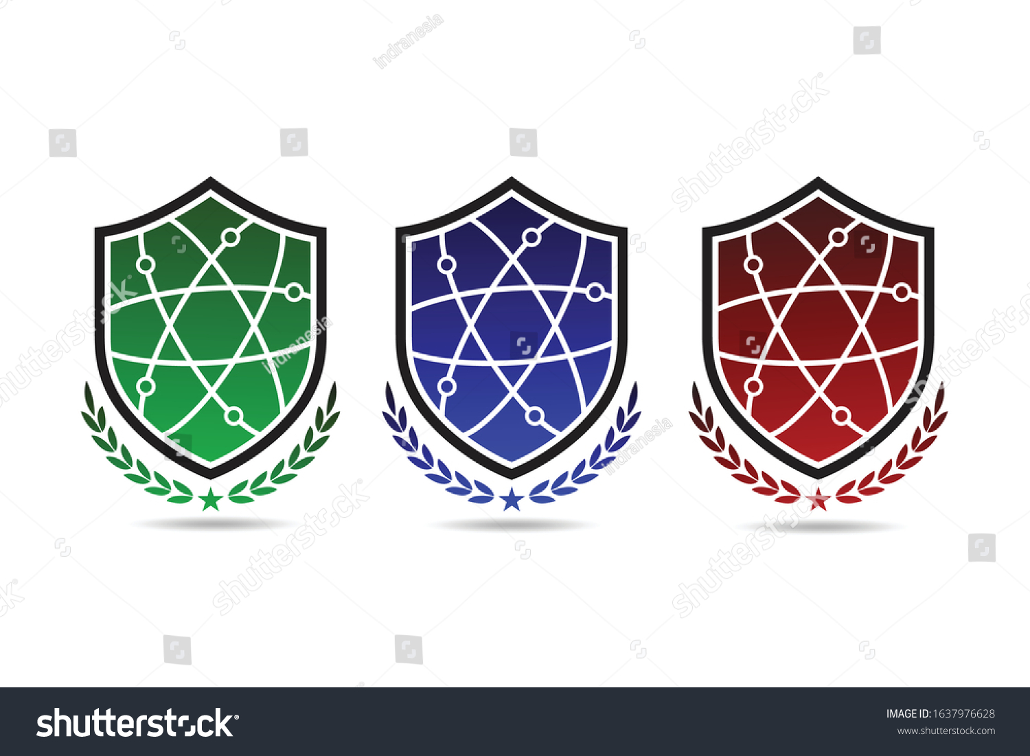 Modern Shields Science Texture Vector Illustration Stock Vector ...