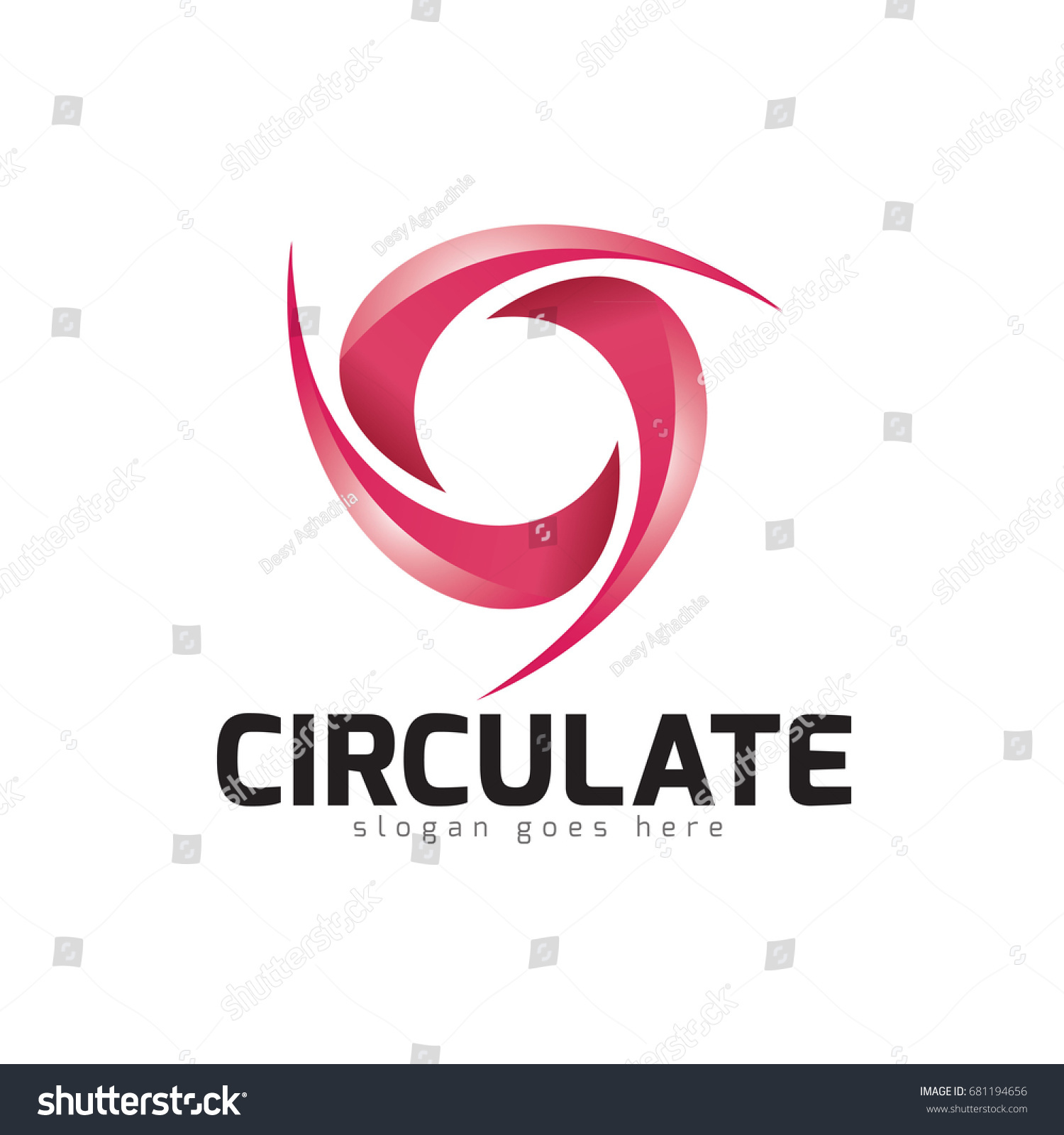 Modern Simple Circle Logo Conceptelegant Circle Stock Vector 681194656 ...
