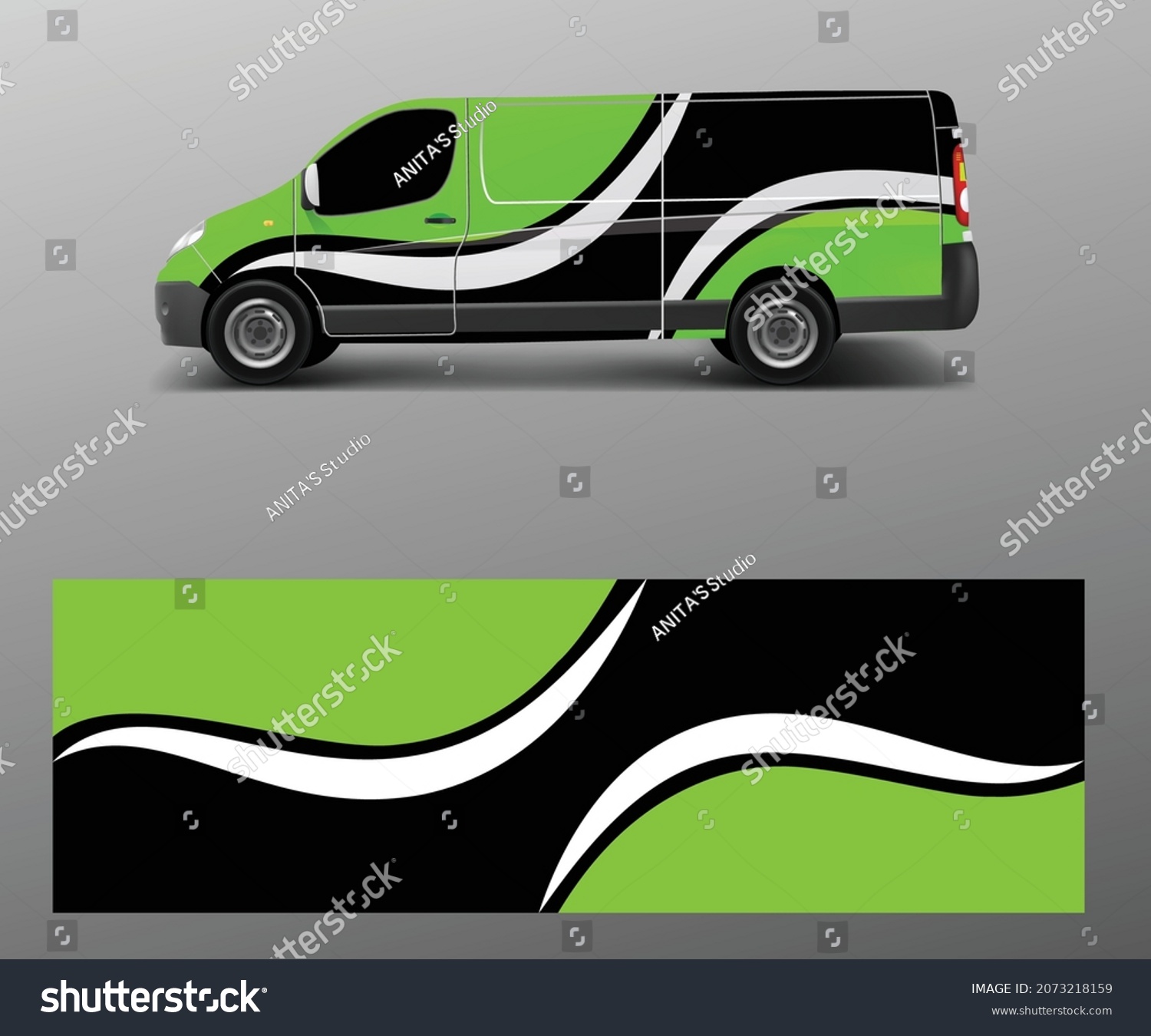 Modern Simple Design Van Graphics Vinyl Stock Vector (Royalty Free ...