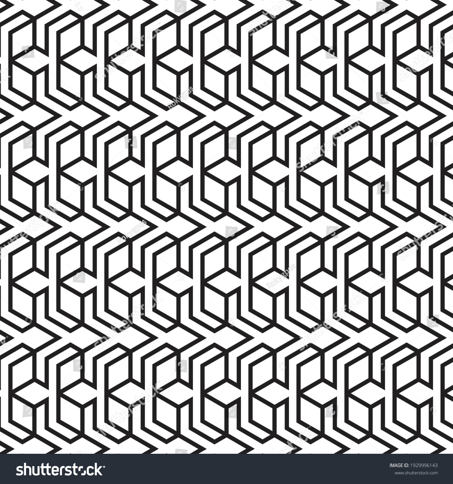 Modern Simple Geometric Pattern Line Art Stock Vector (Royalty Free ...