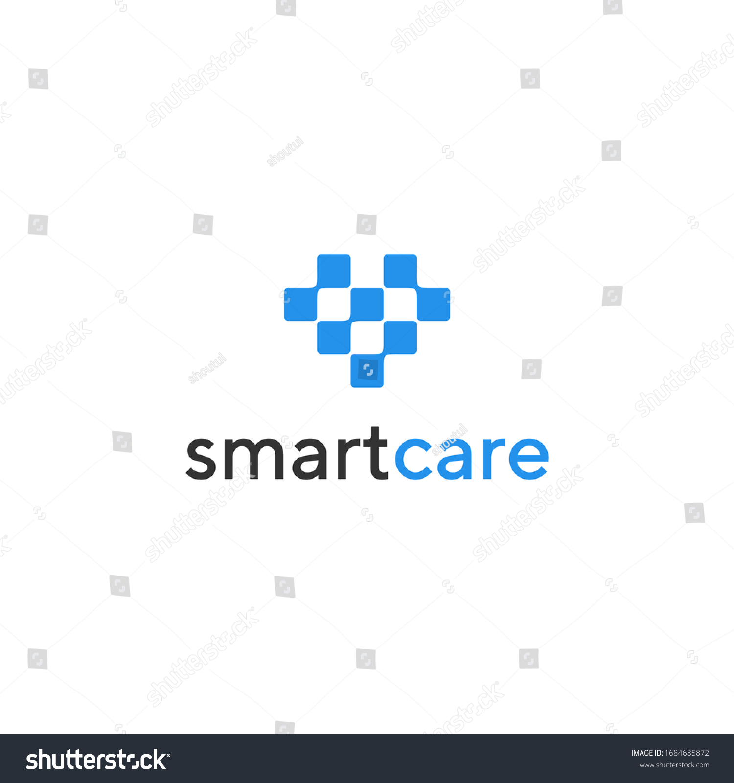 Modern Smart Care Logo Template Stock Vector (Royalty Free) 1684685872 ...