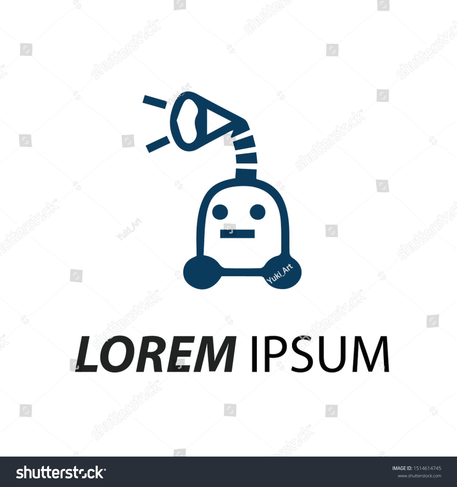 Modern Smart Robot Logo Vector Illustrationicon Stock Vector (Royalty ...