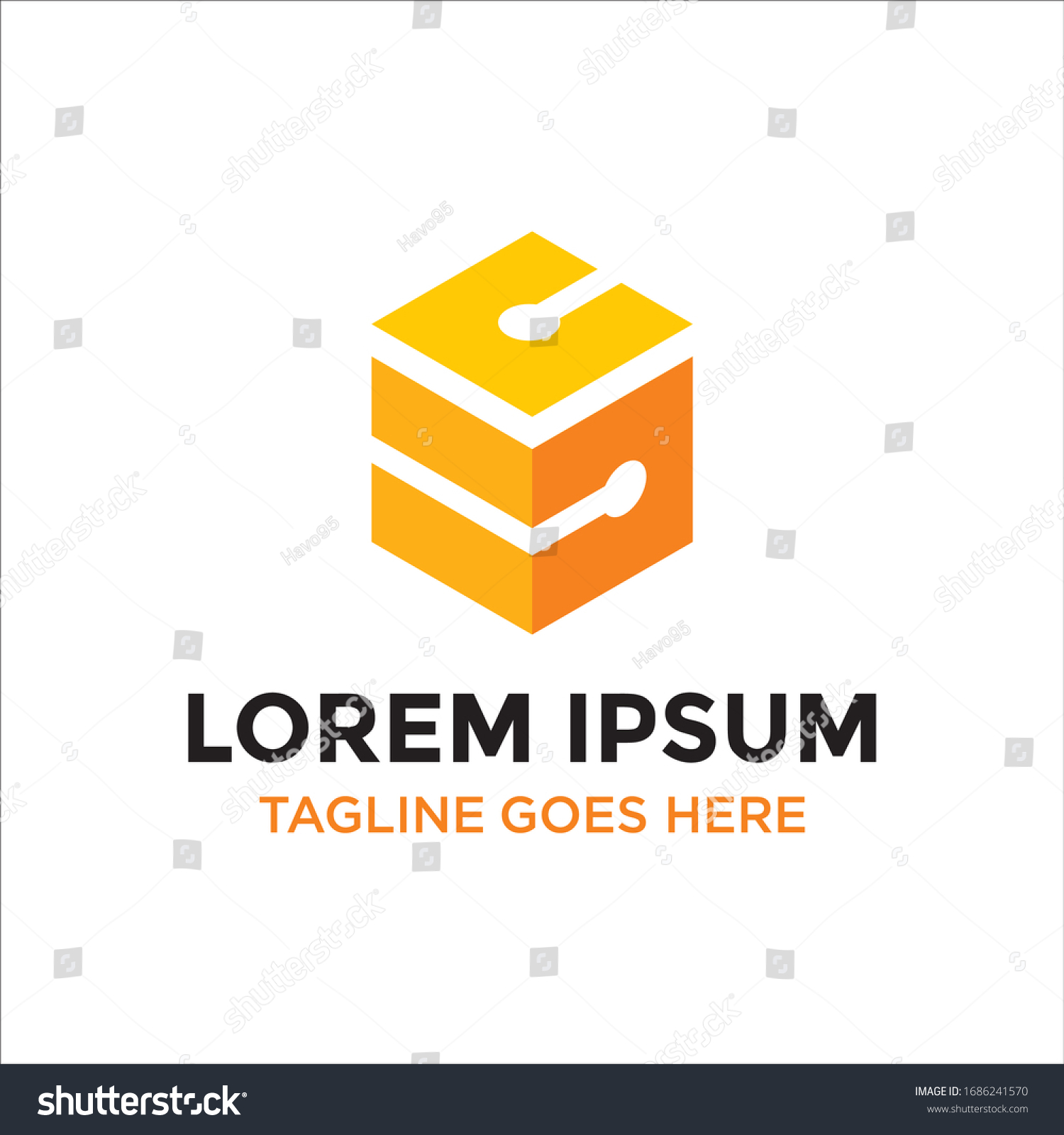 Modern Smart Technology Box Logo Design Stock Vector (Royalty Free ...