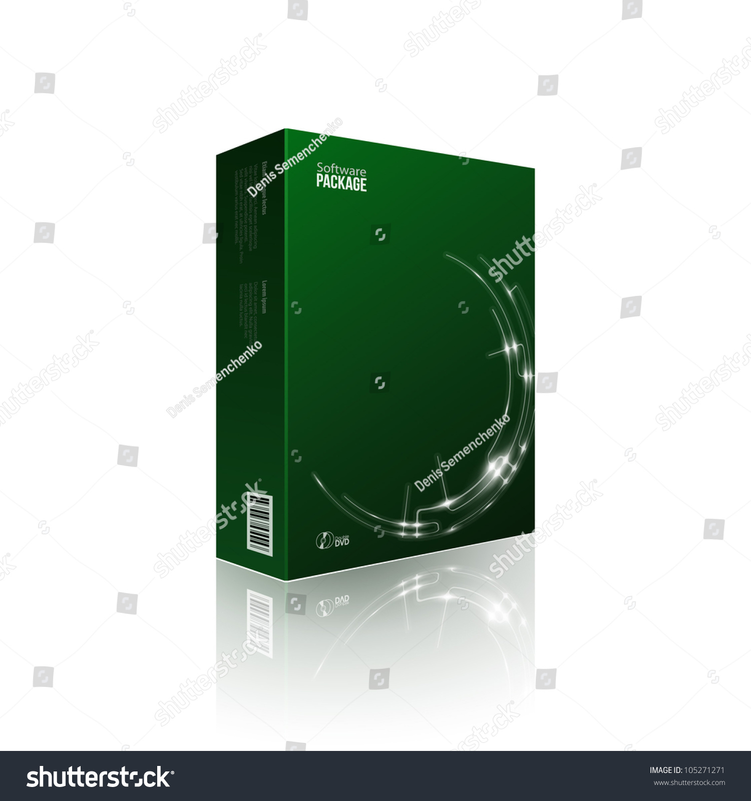 Modern Software Package Box Green Dvd Stock Vector (Royalty Free ...