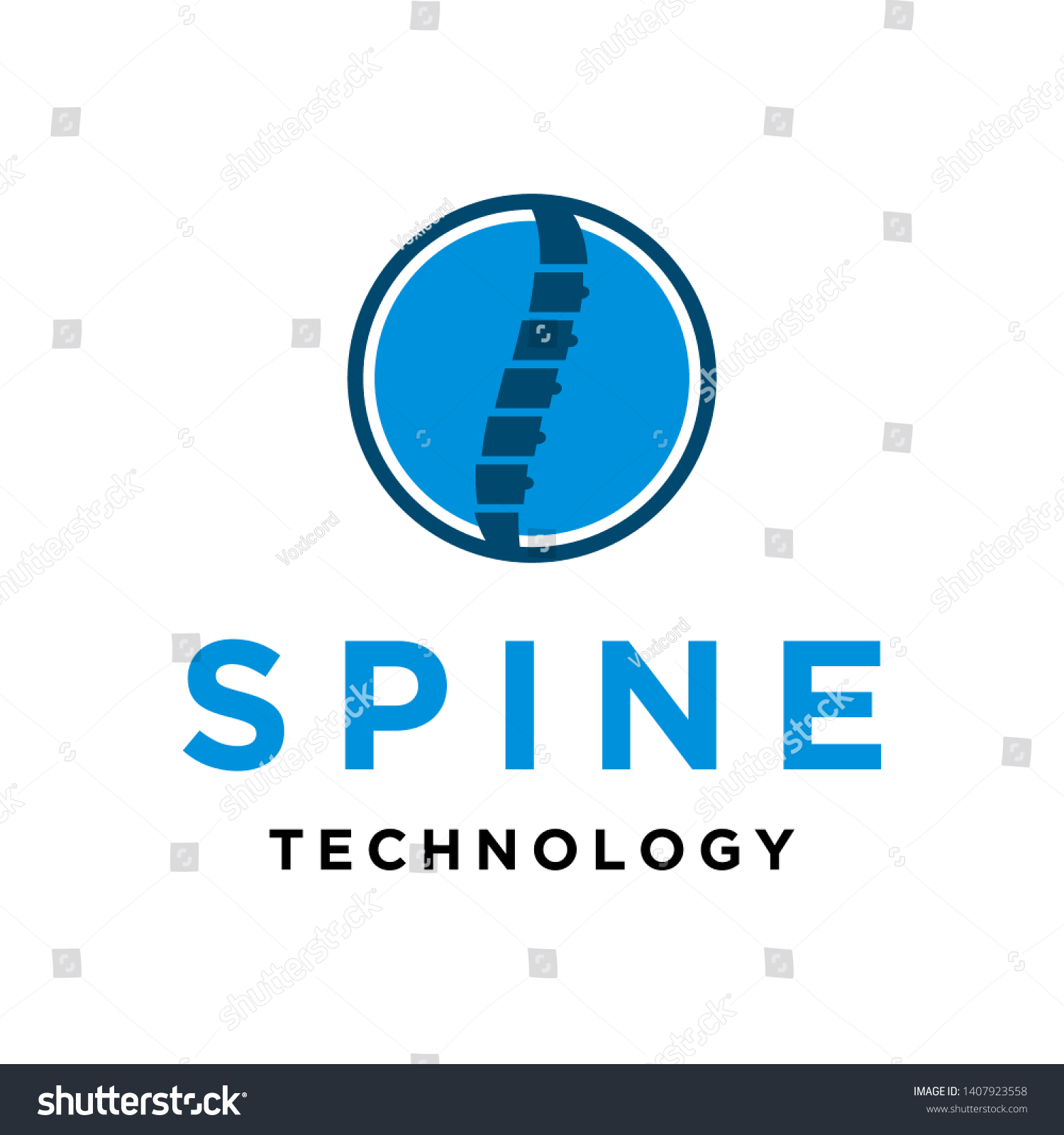 Modern Spine Abstract Vector Logo Stock Vector (Royalty Free ...