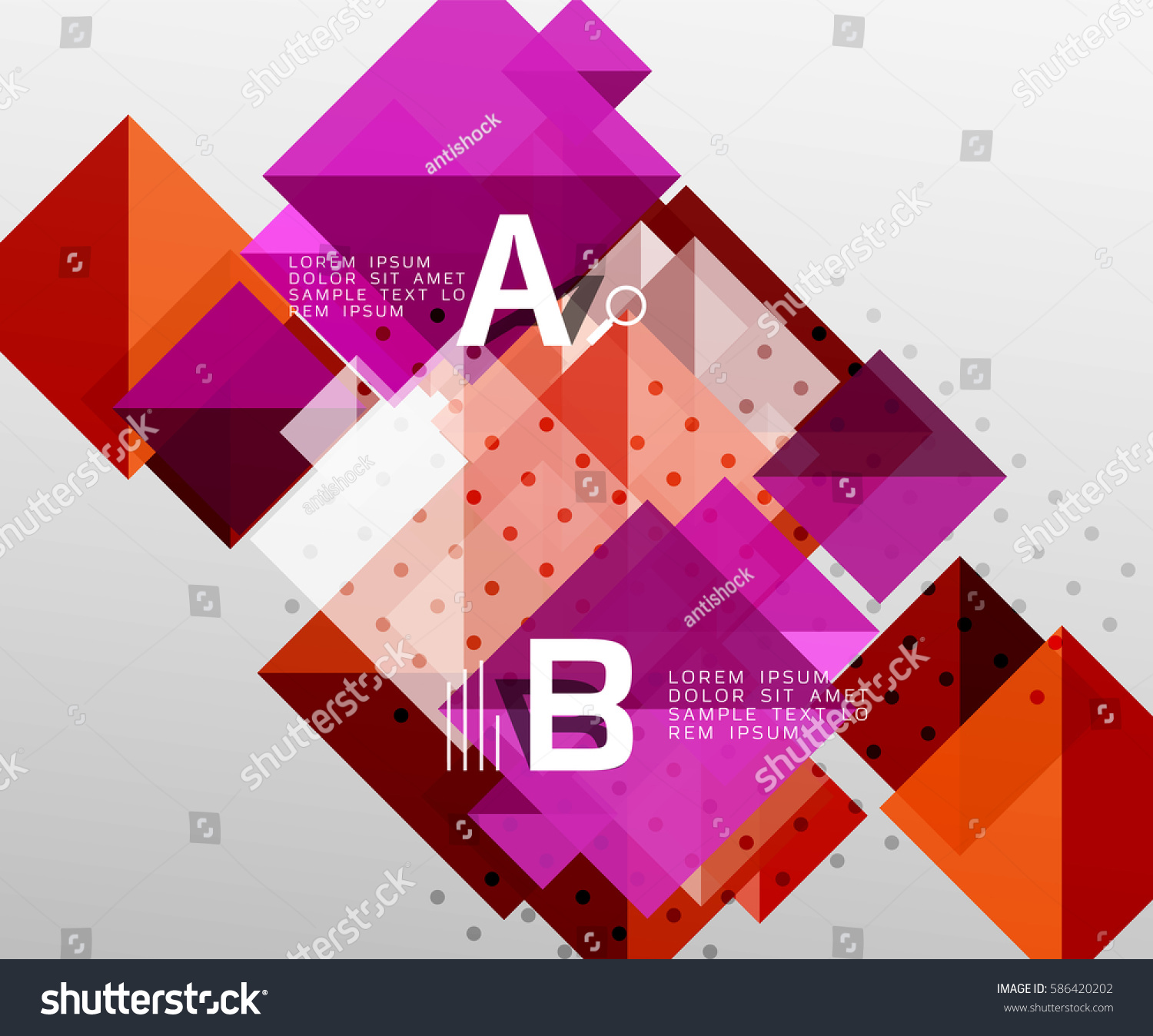 Modern Square Composition Abstract Banner Vector Stock Vector (Royalty ...